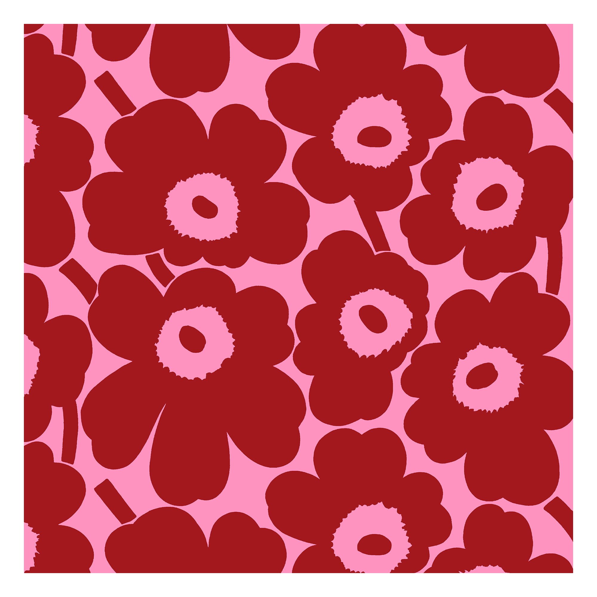 Havi Marimekko Mini Unikko paper napkin, 20 pcs, pink pink | Finnish ...