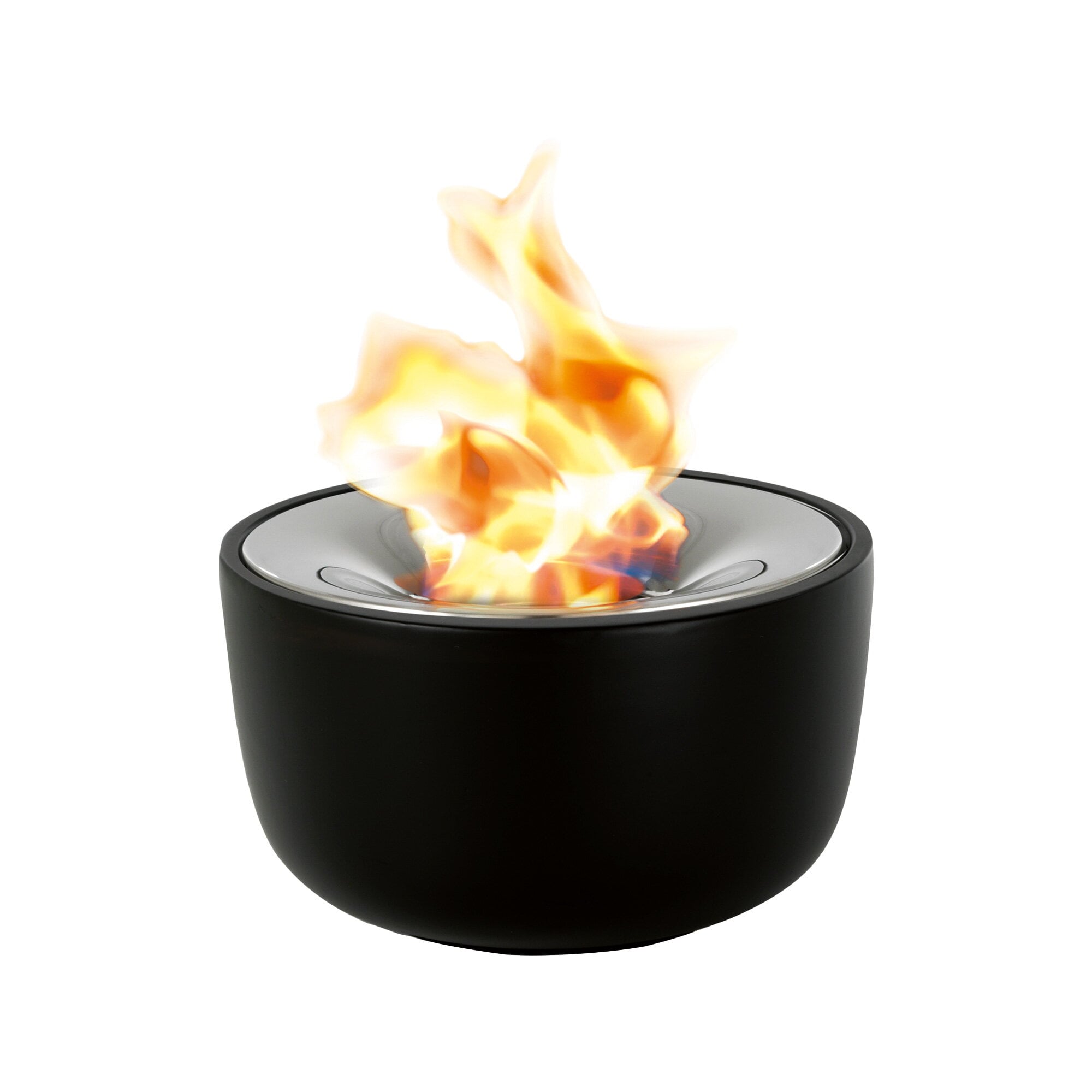 Blomus Fuoco Gel fireplace, 18,5 cm, black - polished stainless steel ...