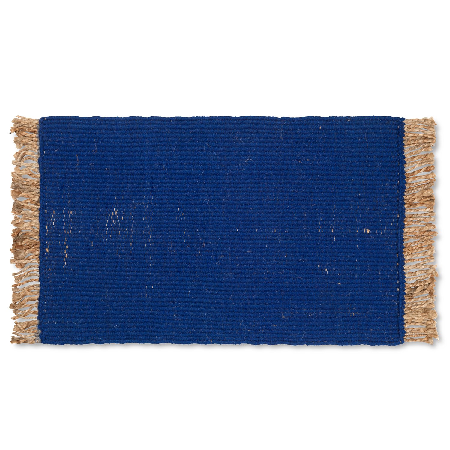 Ferm Living Block mat, 80 x 50 cm, bright blue - natural | Finnish ...