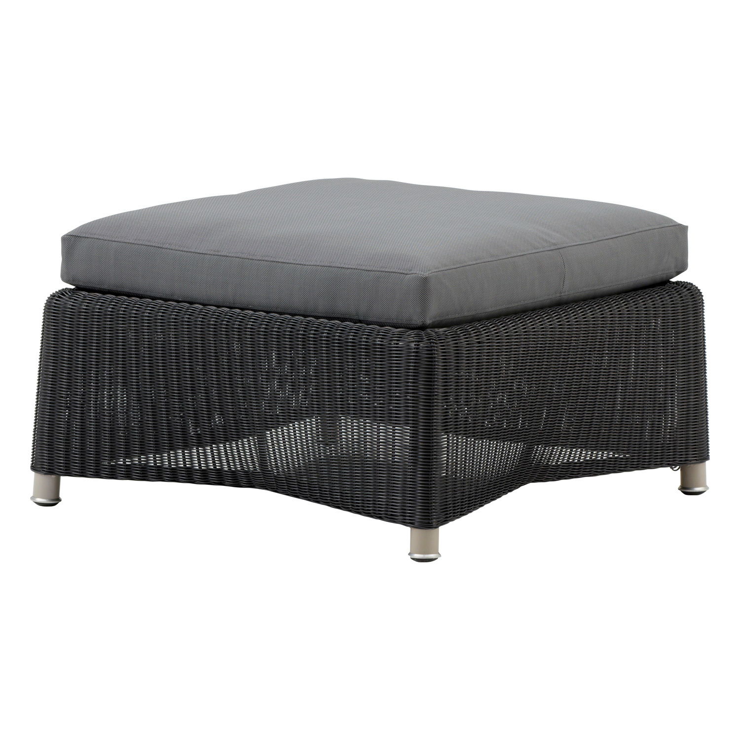 Cane-line Diamond footstool, graphite - grey | Finnish Design Shop