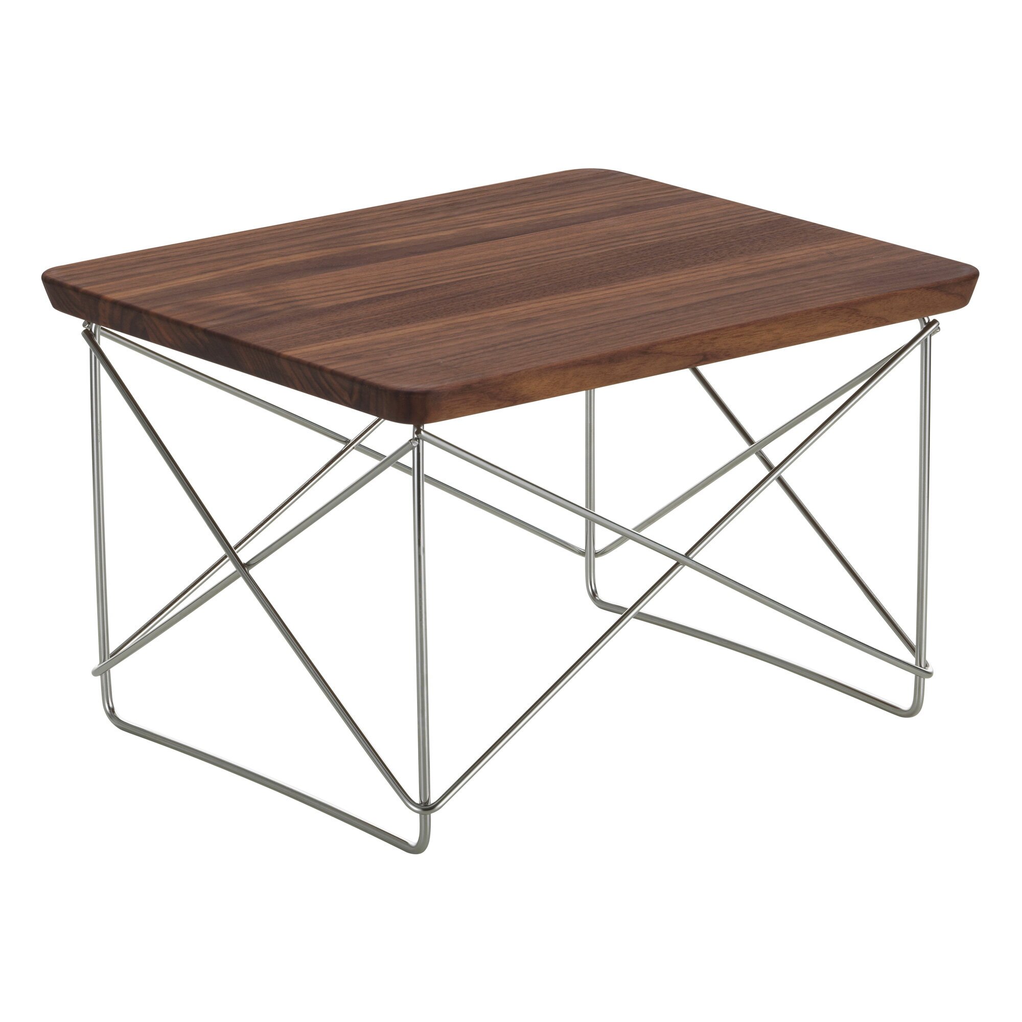 Vitra Eames LTR Occasional table, walnut - stainless steel | Finnish Design Shop