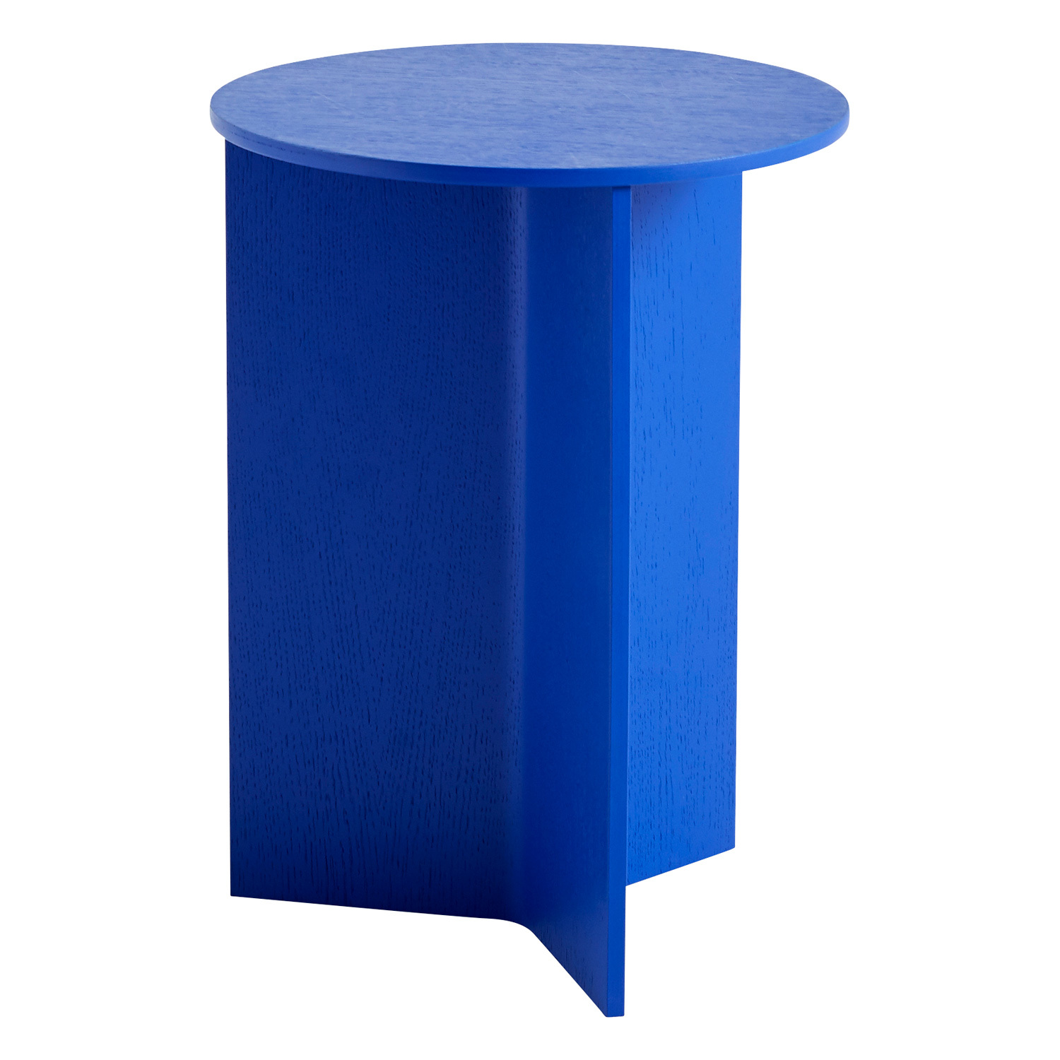 HAY Slit Wood table, 35 cm, high, vivid blue | Finnish Design Shop