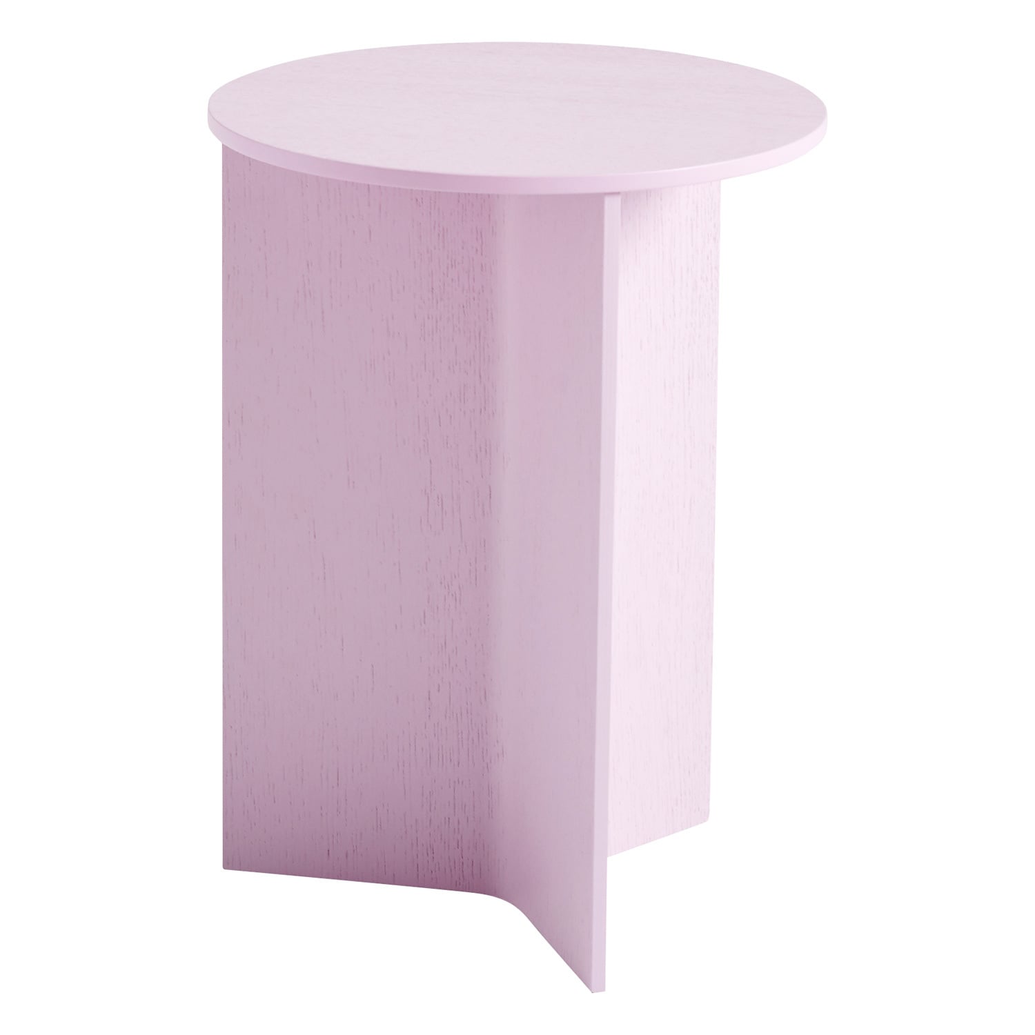 HAY Slit Wood table, 35 cm, high, light pink | Finnish Design Shop