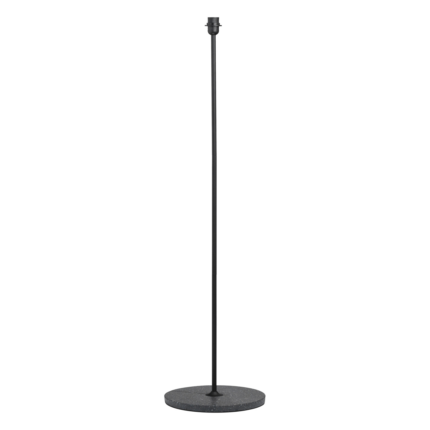 HAY Common floor lamp base, soft black - black terrazzo | Finnish ...