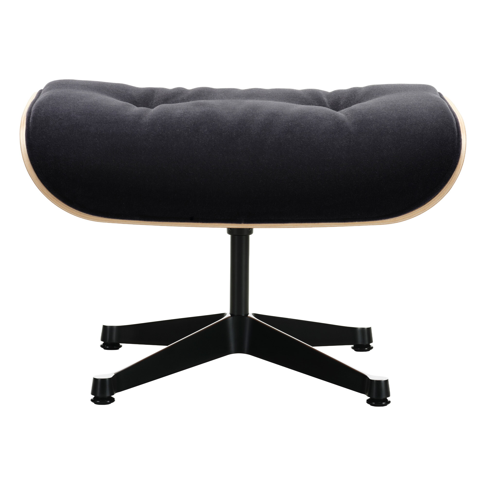 Vitra Eames Lounge Ottoman, palisander - Calma dark anthracite 08 ...