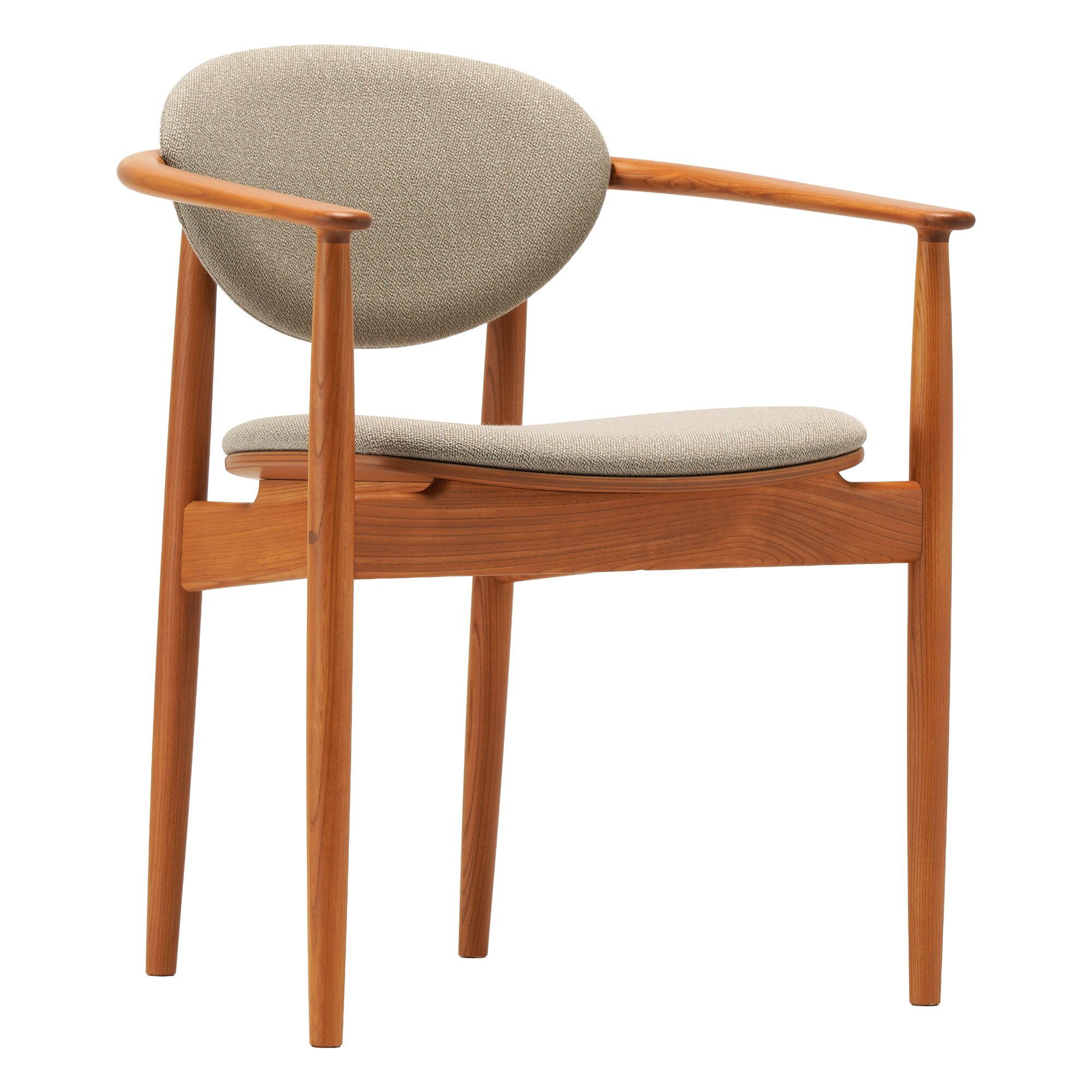 Karimoku Case A-DC04 dining chair, lacquered Keyaki Brown - greige ...