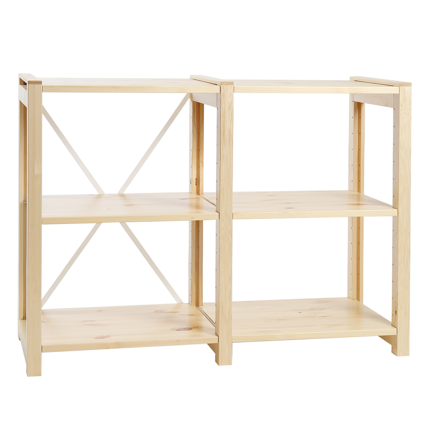 Lundia Classic open shelf, LP record shelf, natural | Finnish Design Shop