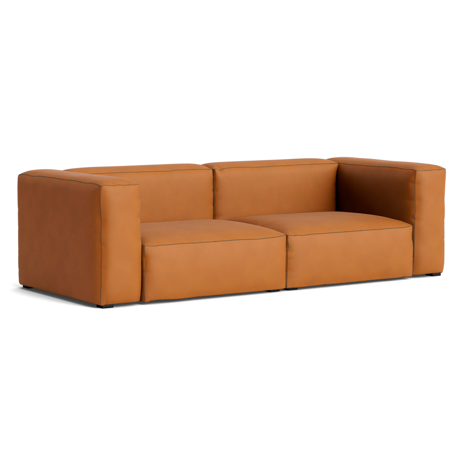 HAY Mags Soft sofa, 2,5-seater, Comb.1 high arm, Sense 250 leather ...