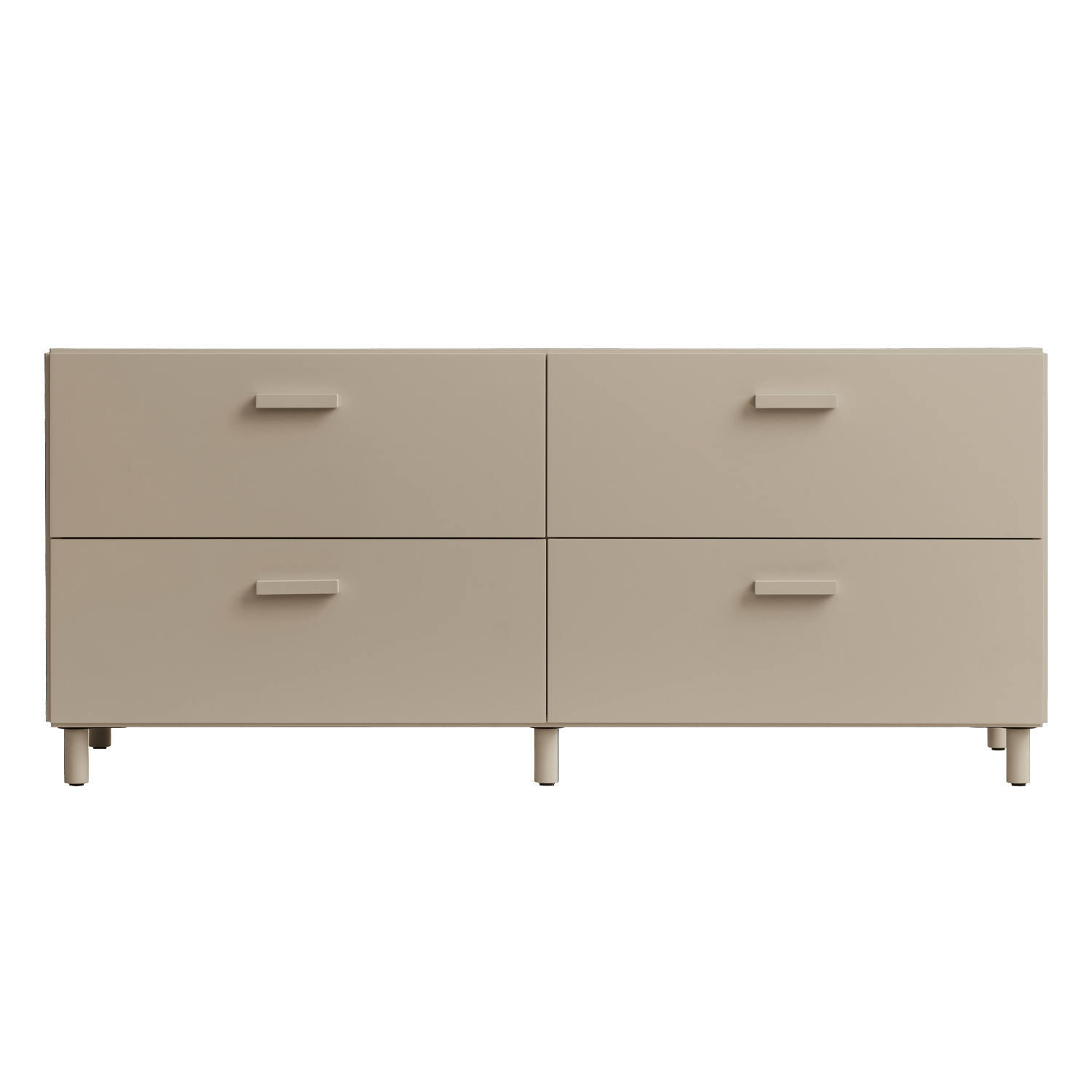 String Furniture Relief chest of drawers with legs, low, beige ...