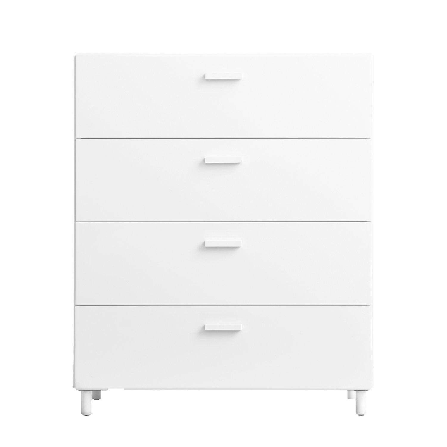 String Furniture Relief chest of drawers with legs, wide, white ...