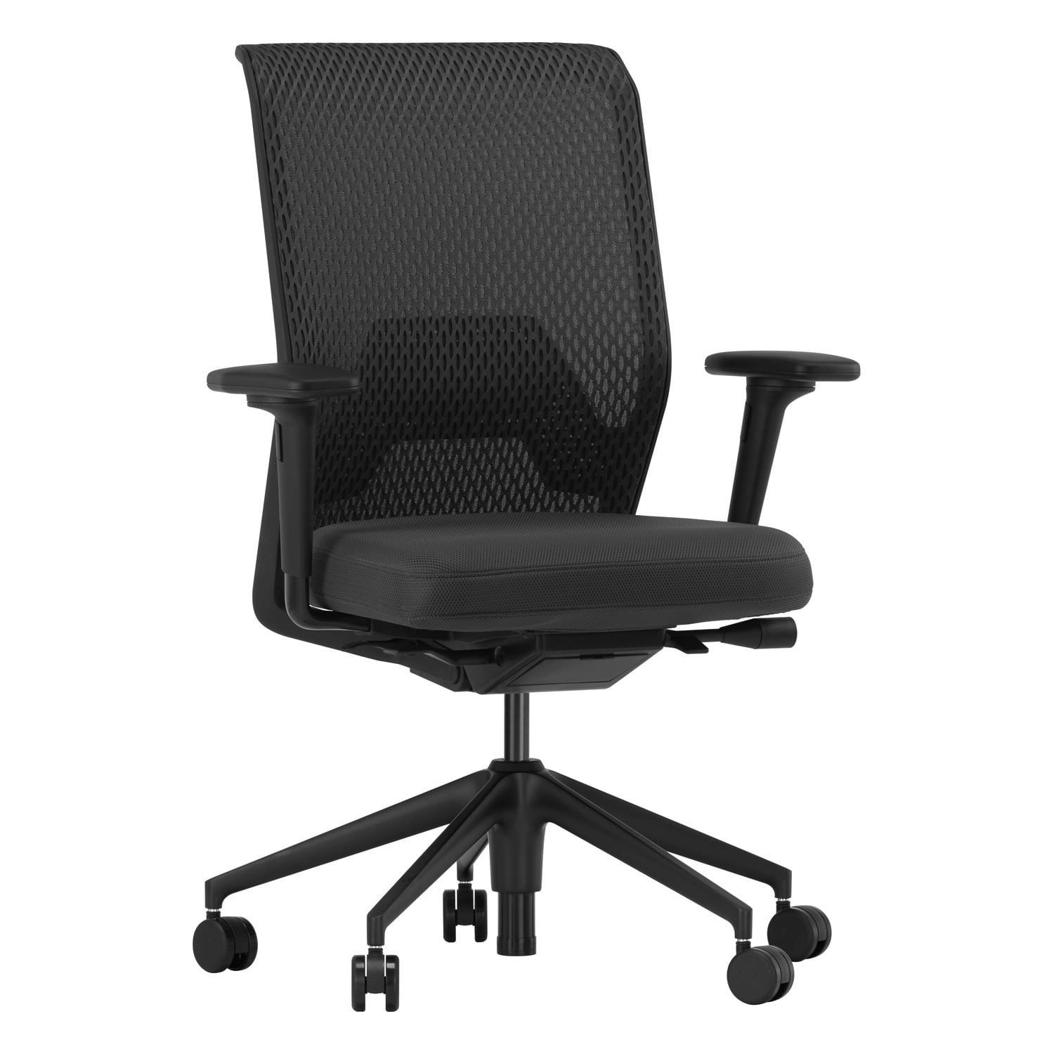 Vitra ID Mesh task chair with 2D armrests, black | Finnish Design Shop UK