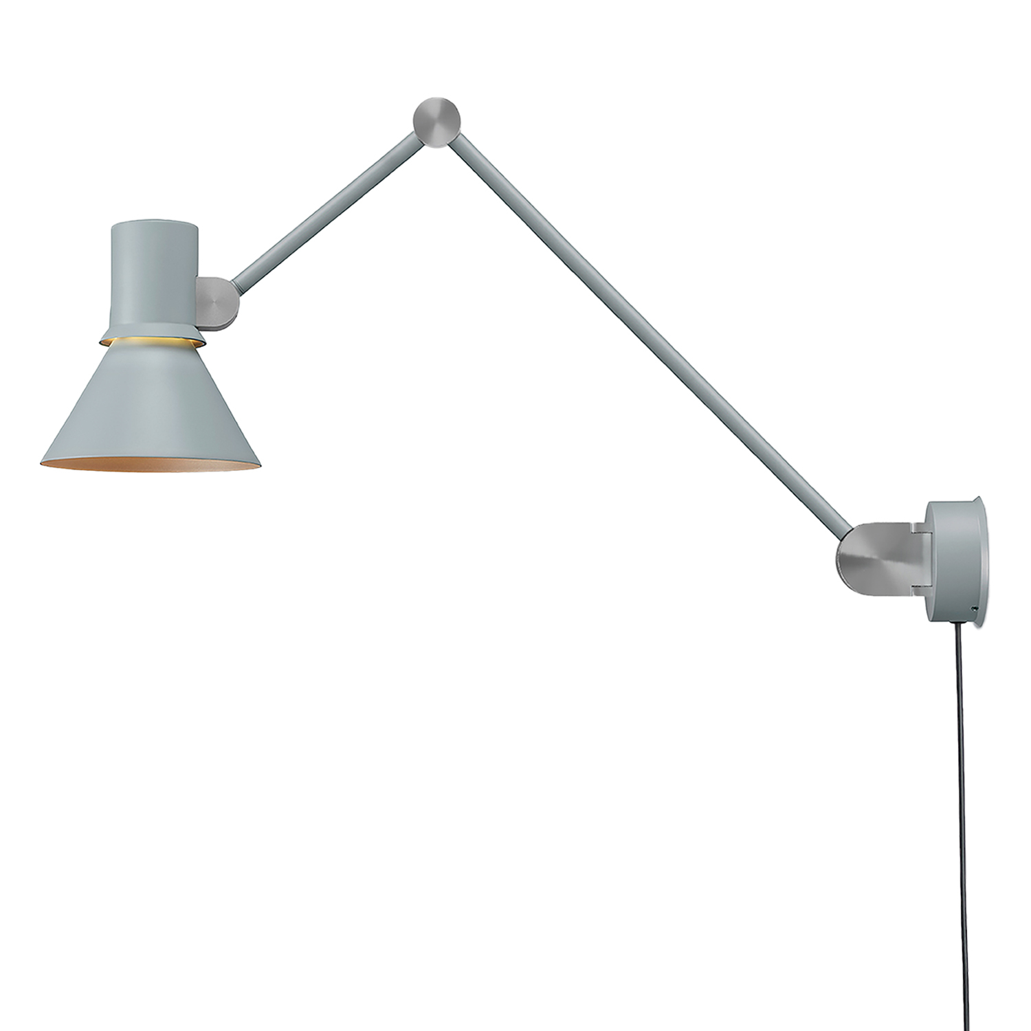 Anglepoise Type 80 W3 wall lamp with cable, grey mist | Finnish Design Shop