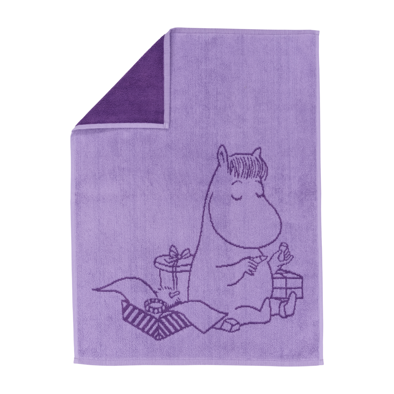 Moomin Arabia Muumi käsipyyhe, 50 x 70 cm, Niiskuneiti, violetti ...
