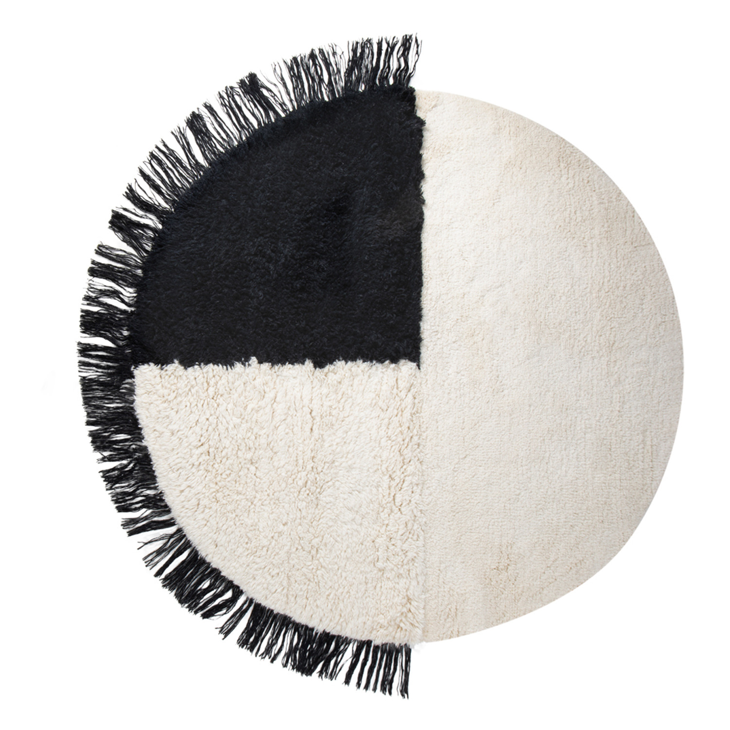 Woven Works Arc rug, black and white | Finnish Design Shop