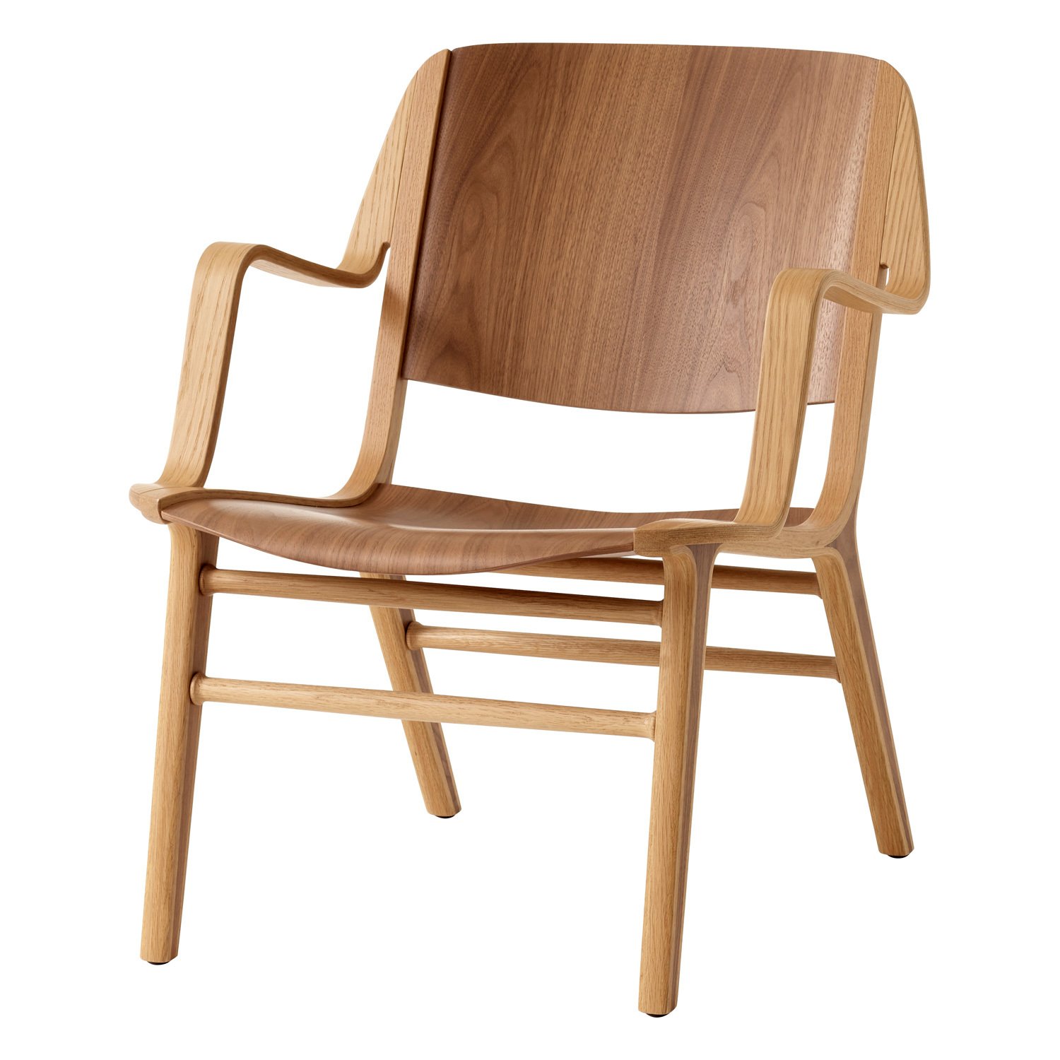 &Tradition AX HM11 lounge chair with armrest, oak - walnut | Finnish ...