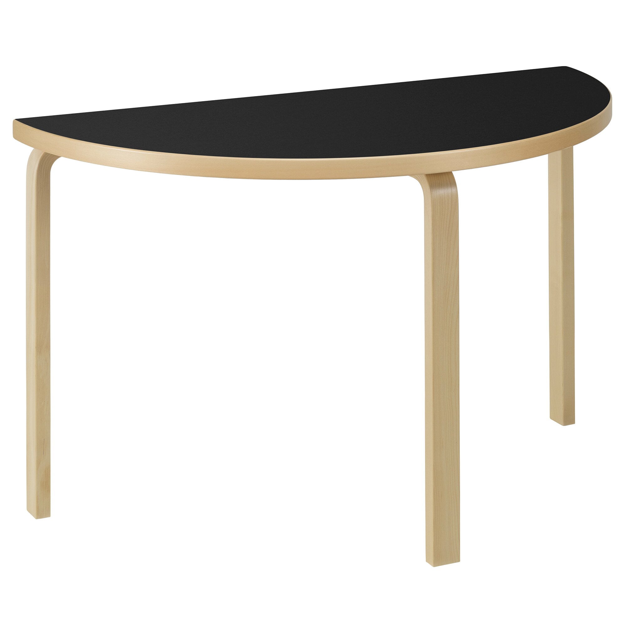 Artek Aalto table 95, birch - black linoleum | Finnish Design Shop NL