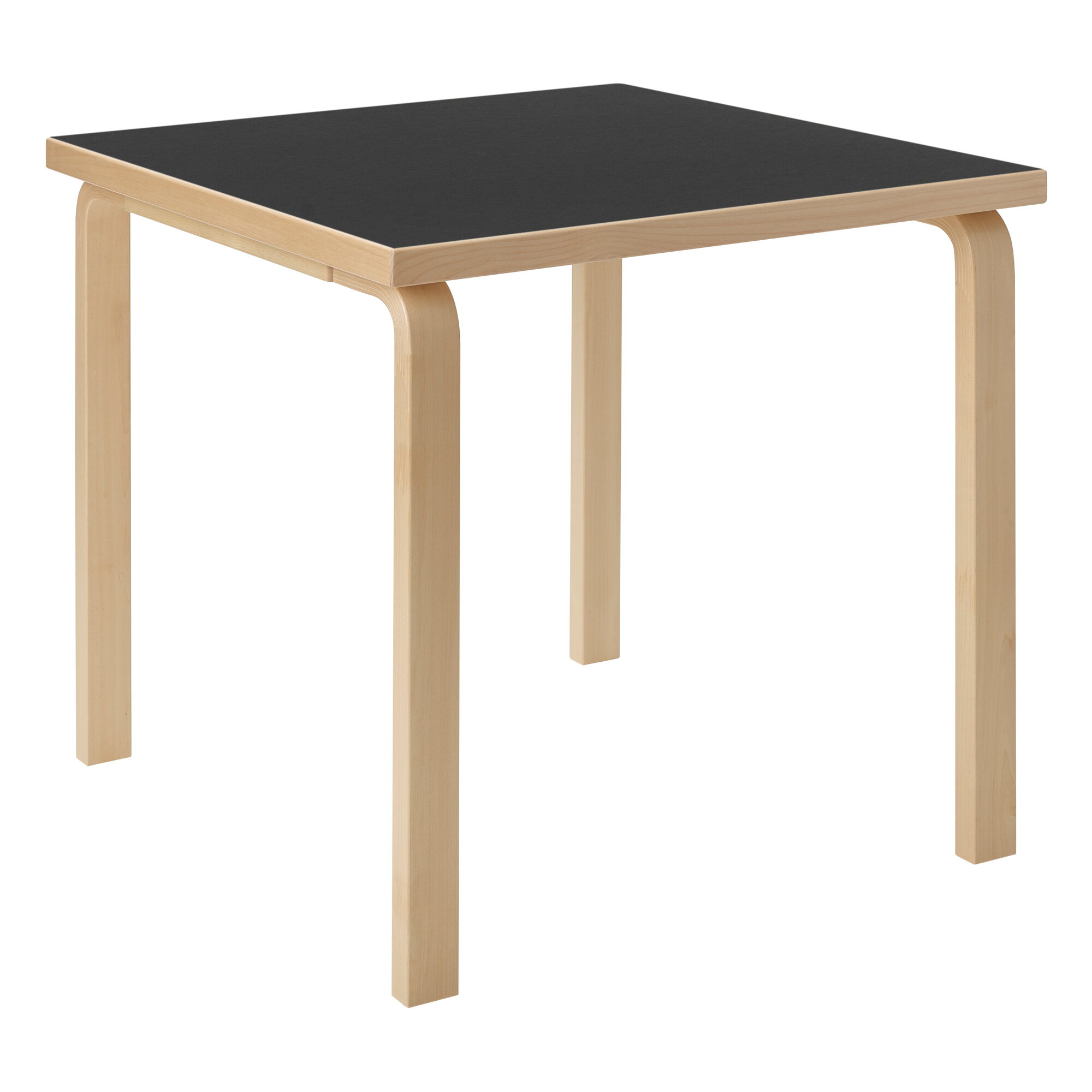 Artek Aalto table 81C, birch - black linoleum | Finnish Design Shop