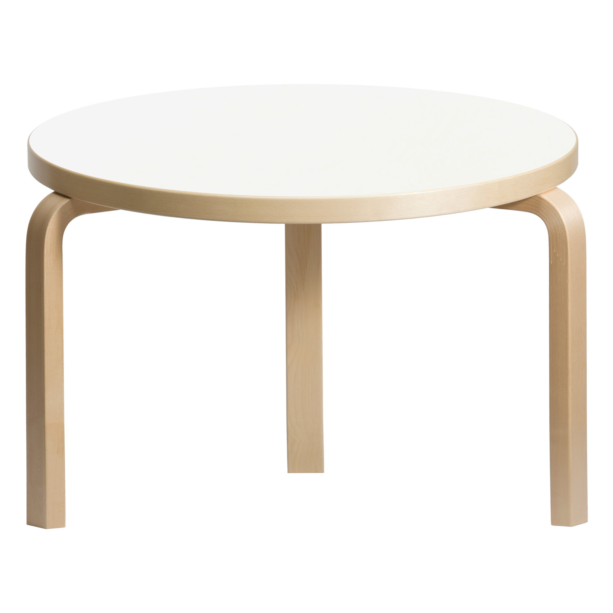 Artek Aalto coffee table 90B, birch - white laminate | Finnish Design Shop