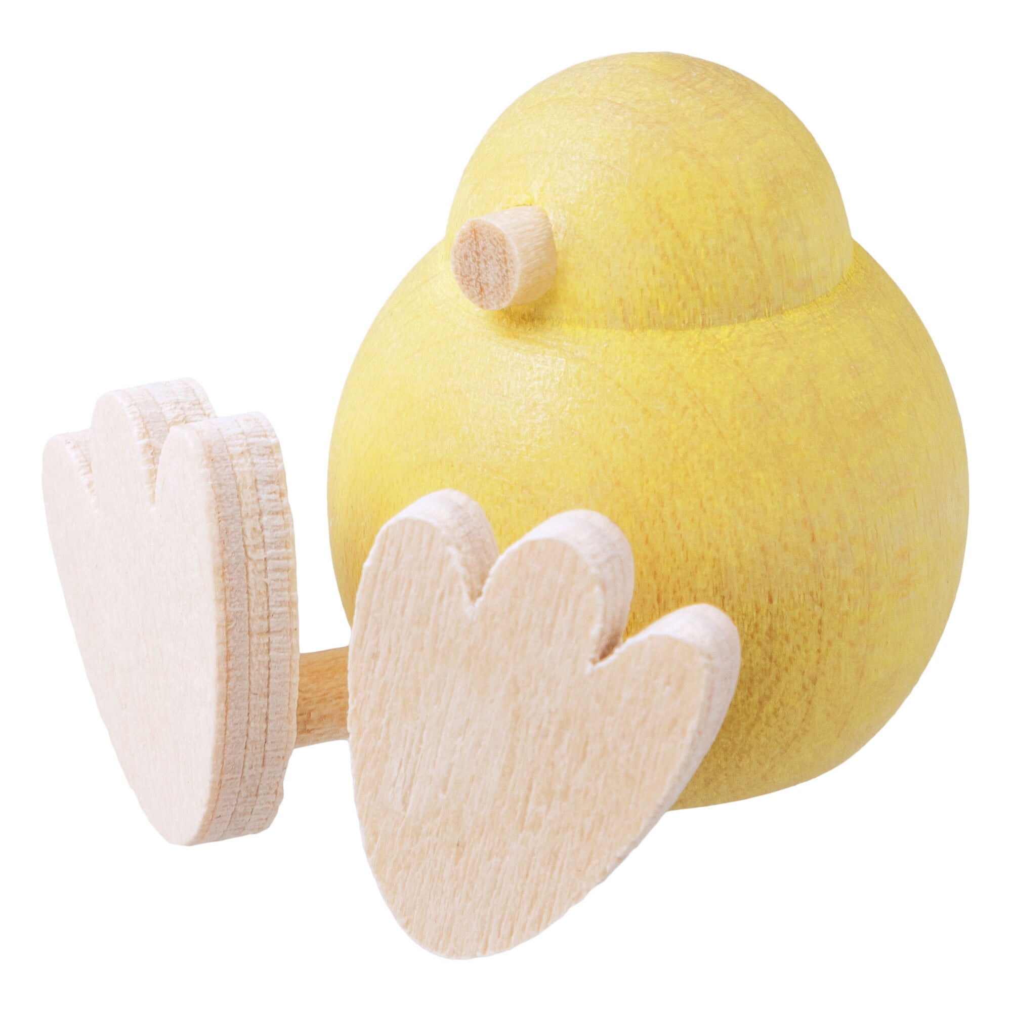 Aarikka Tipi-tii sitting figurine, yellow - natural | Finnish Design Shop