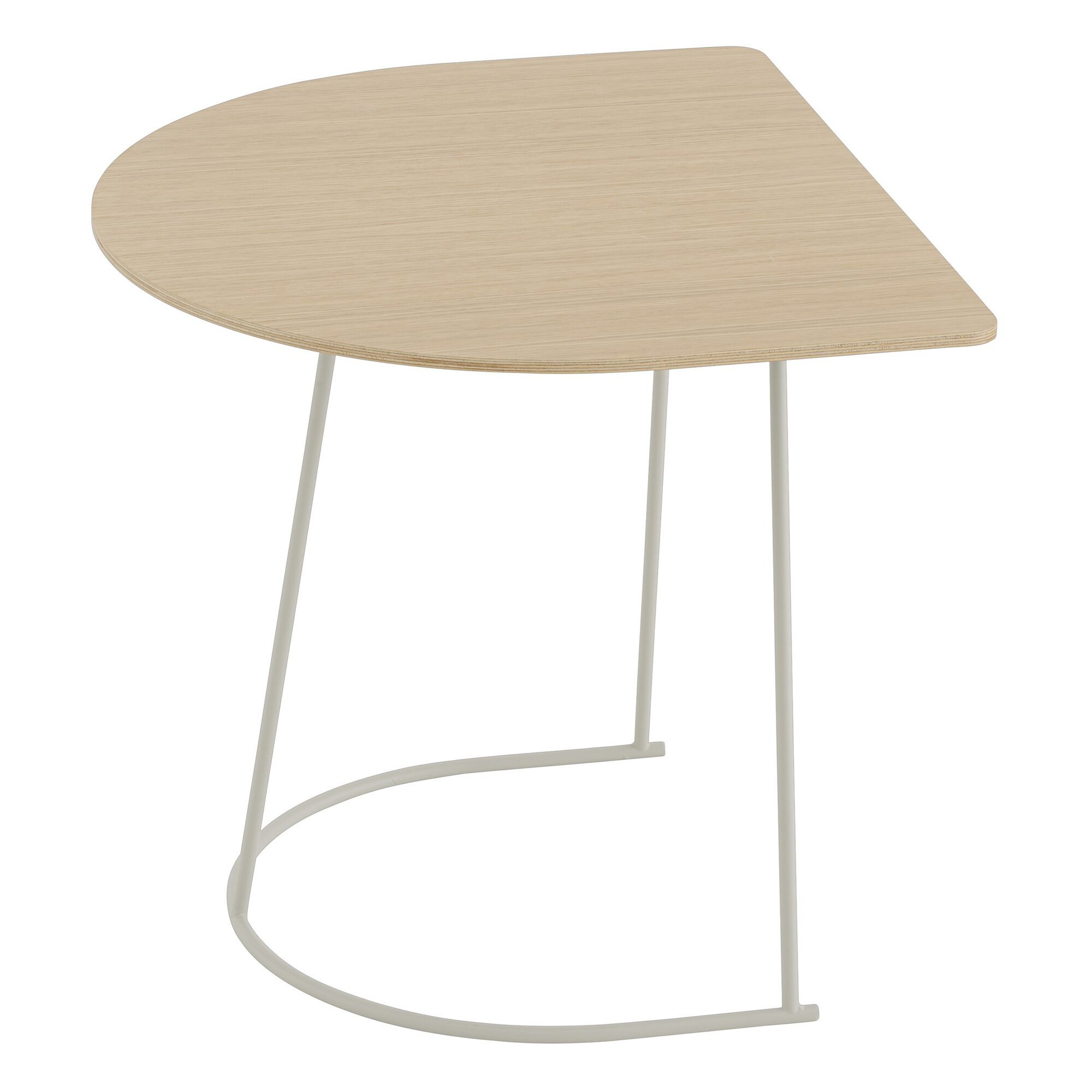 Muuto Airy coffee table, half size, lacquered oak veneer - off-white ...