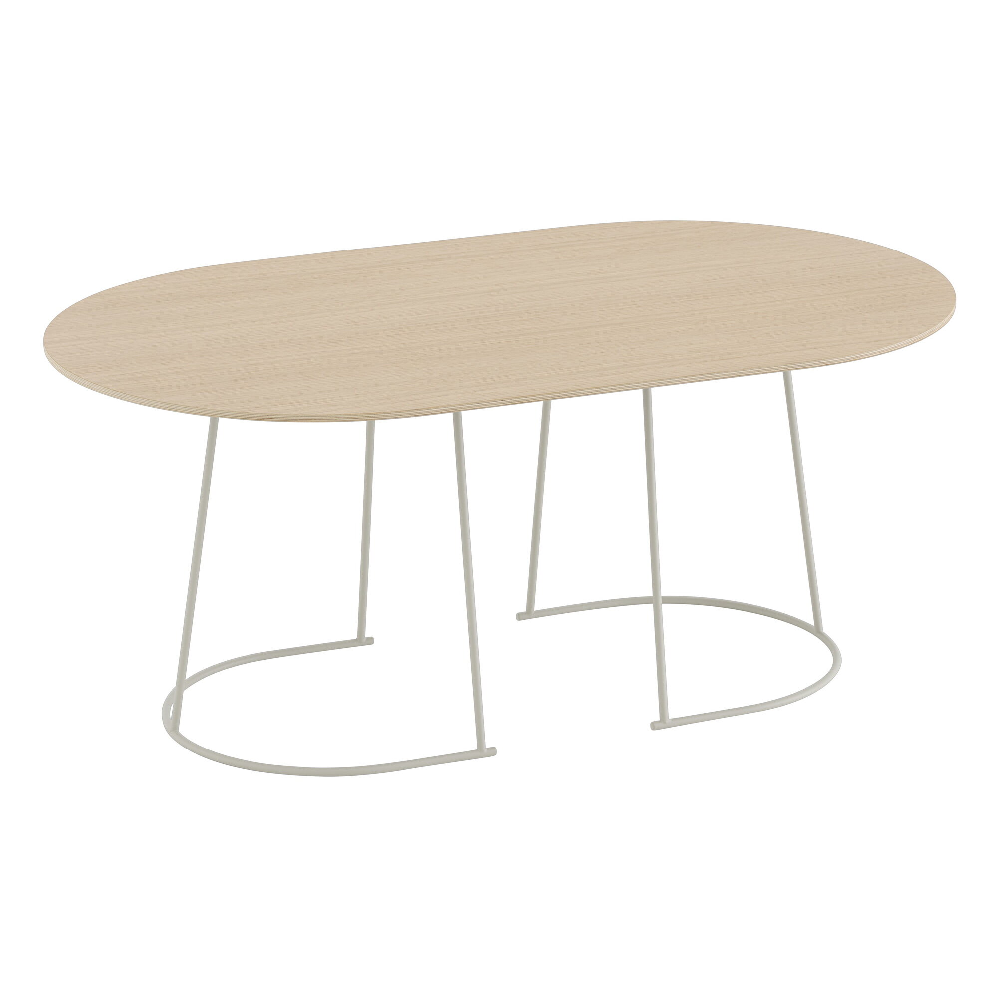 Muuto Airy coffee table, medium, lacquered oak veneer - off-white ...