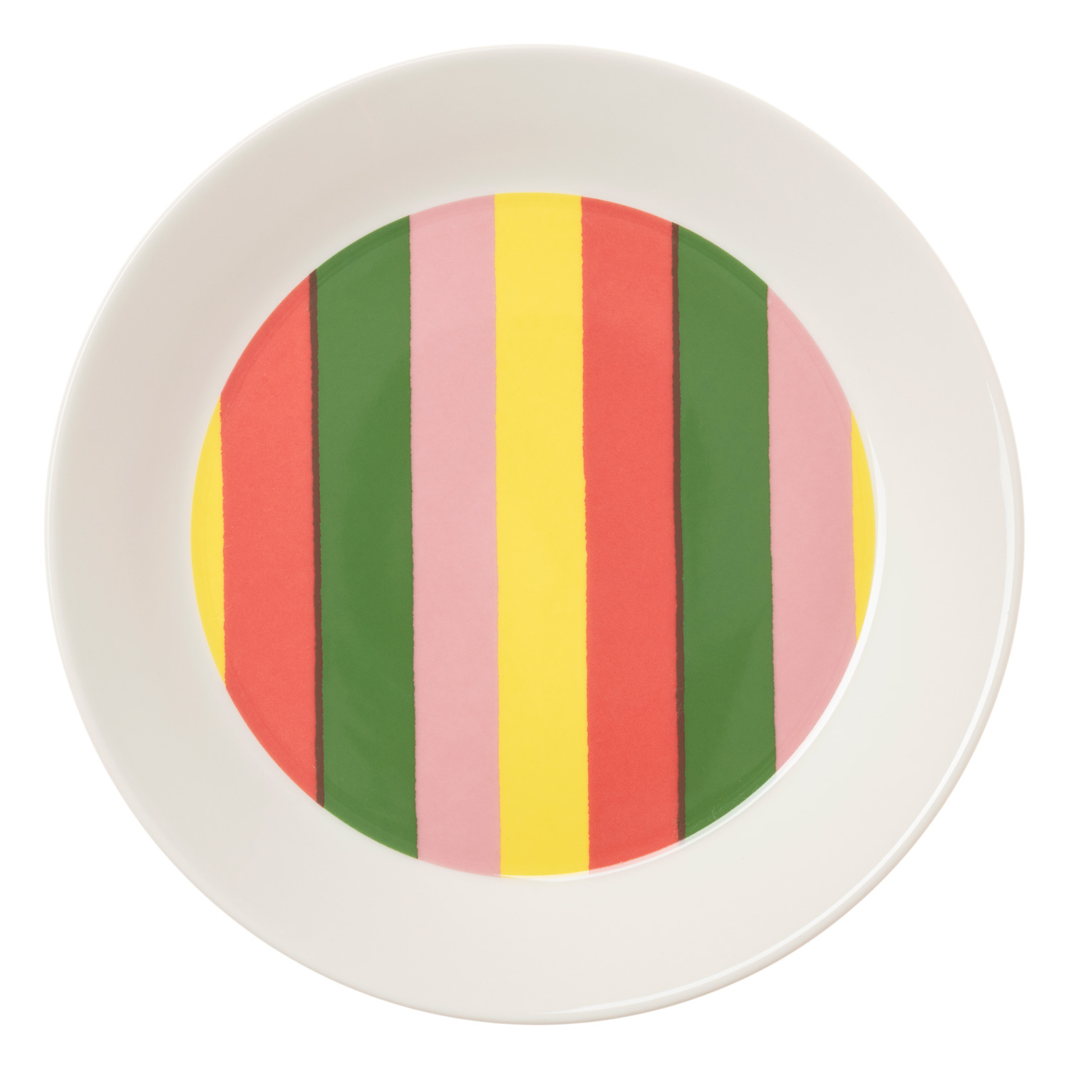 Arabia Vuokko plate, 21 cm, Pieni 4-raita | Finnish Design Shop