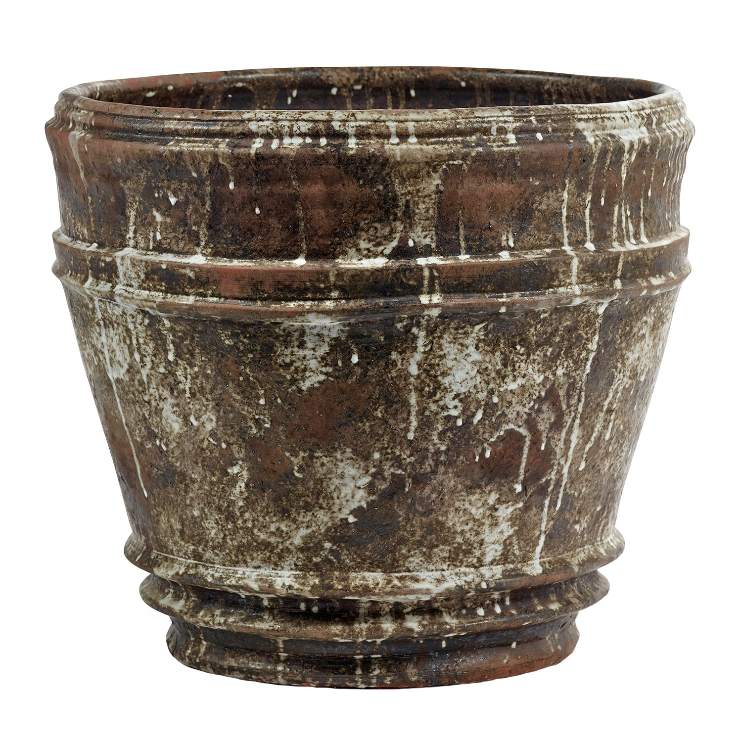 Serax Mesa 01 flower pot, L, white - brown | Finnish Design Shop UK