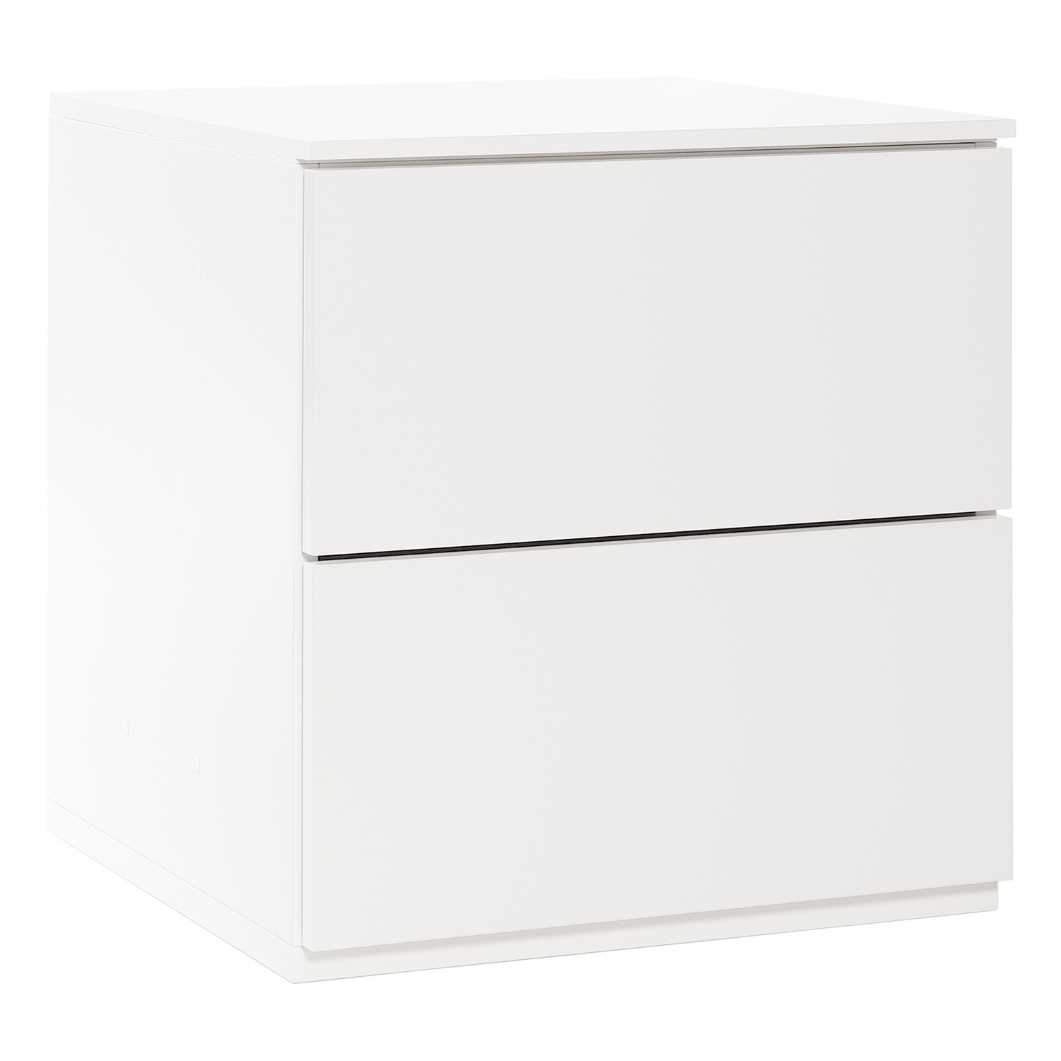 Lundia Fuuga nightstand with two drawers, white | Finnish Design Shop