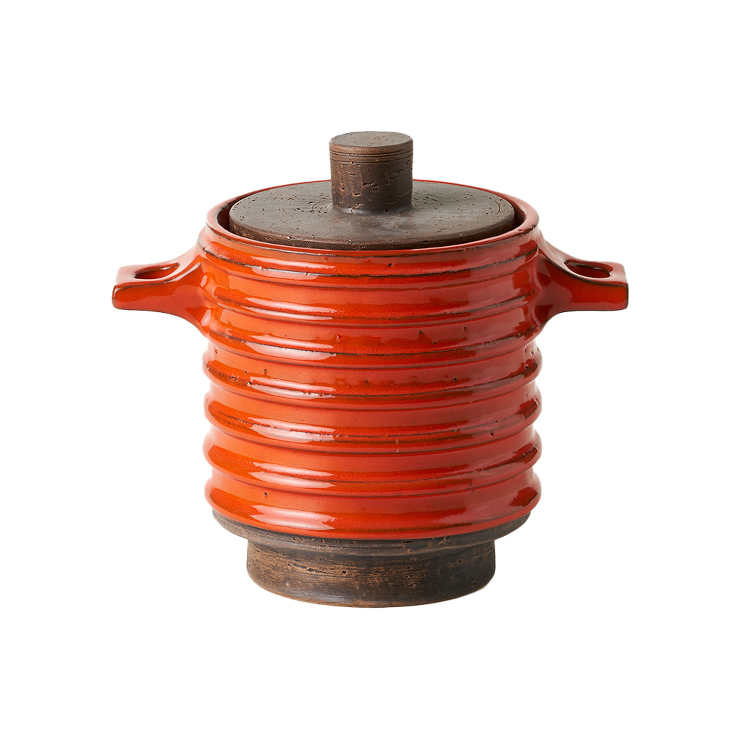 Bitossi Tobacco and pipe box, 19 cm, orange - brown | Finnish Design Shop