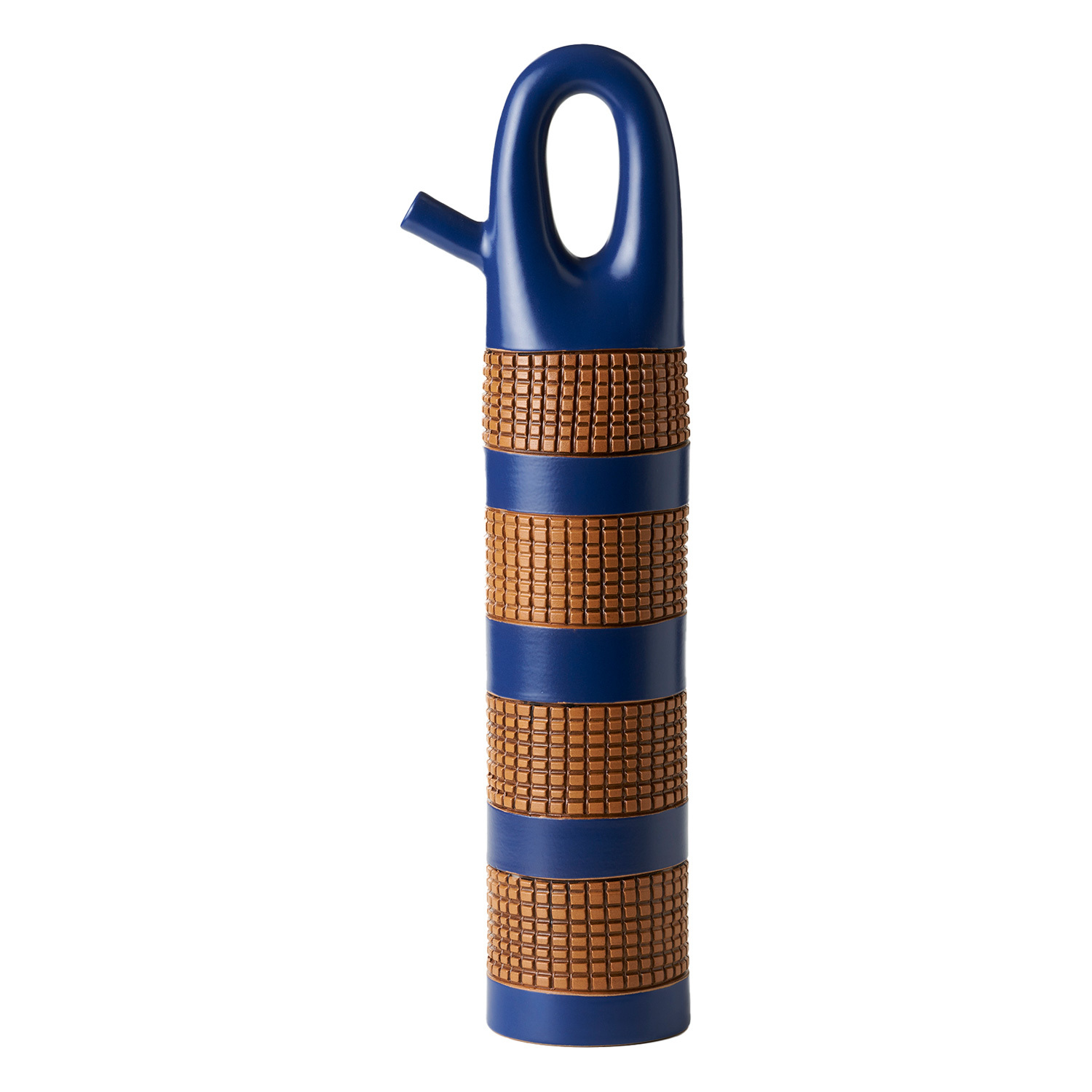 Bitossi Vase with spout, 49,5 cm, blue - terracotta | Finnish Design Shop