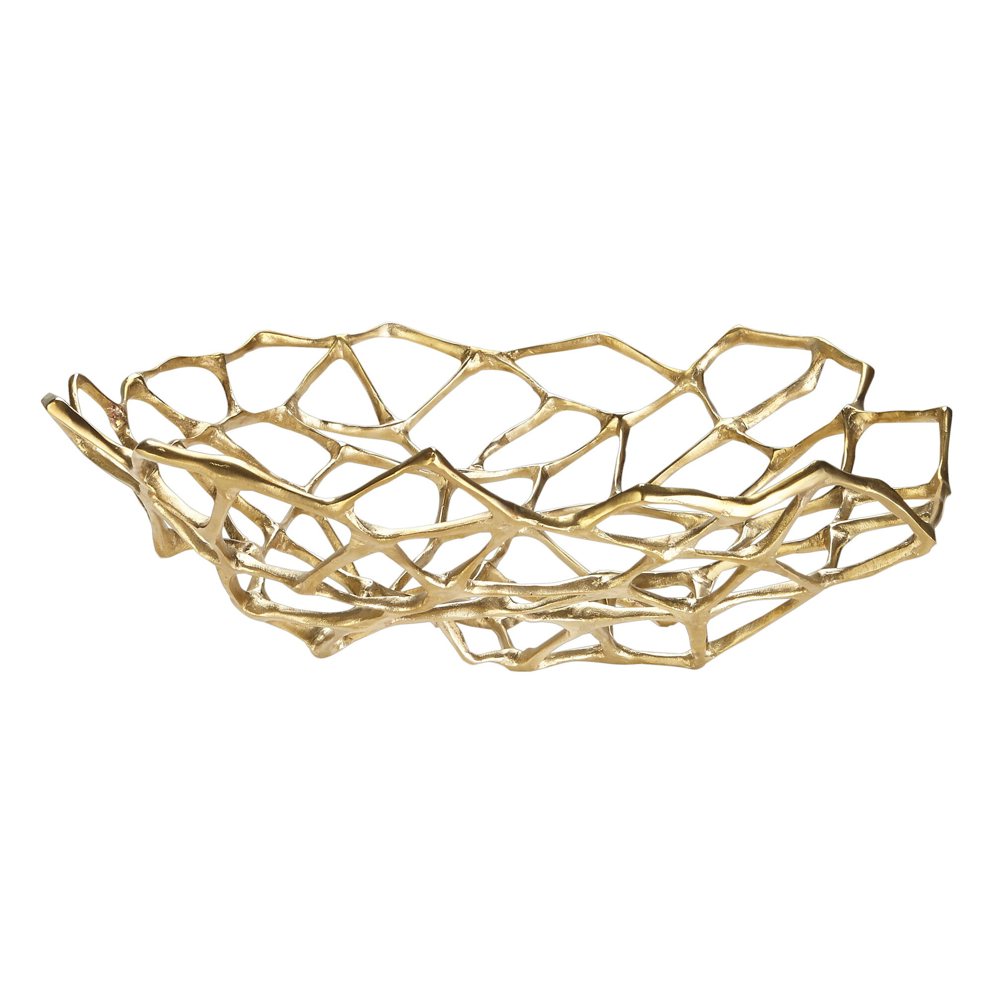 Tom Dixon Bone bowl, large, brass | Finnish Design Shop