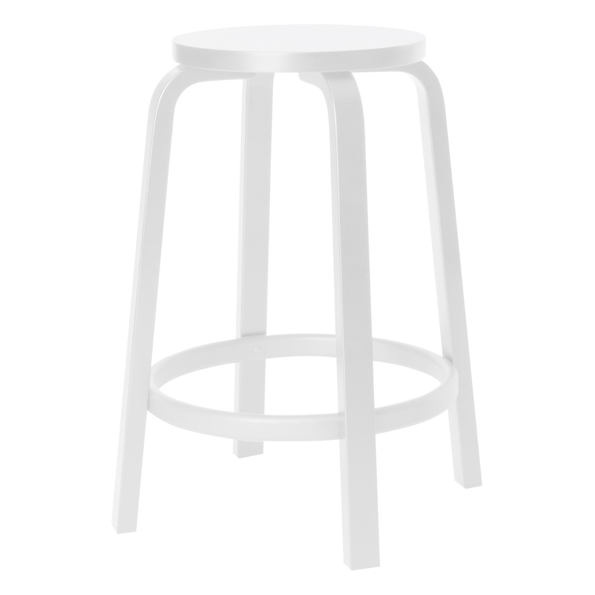 Artek Aalto bar stool 64, 65 cm, white | Finnish Design Shop