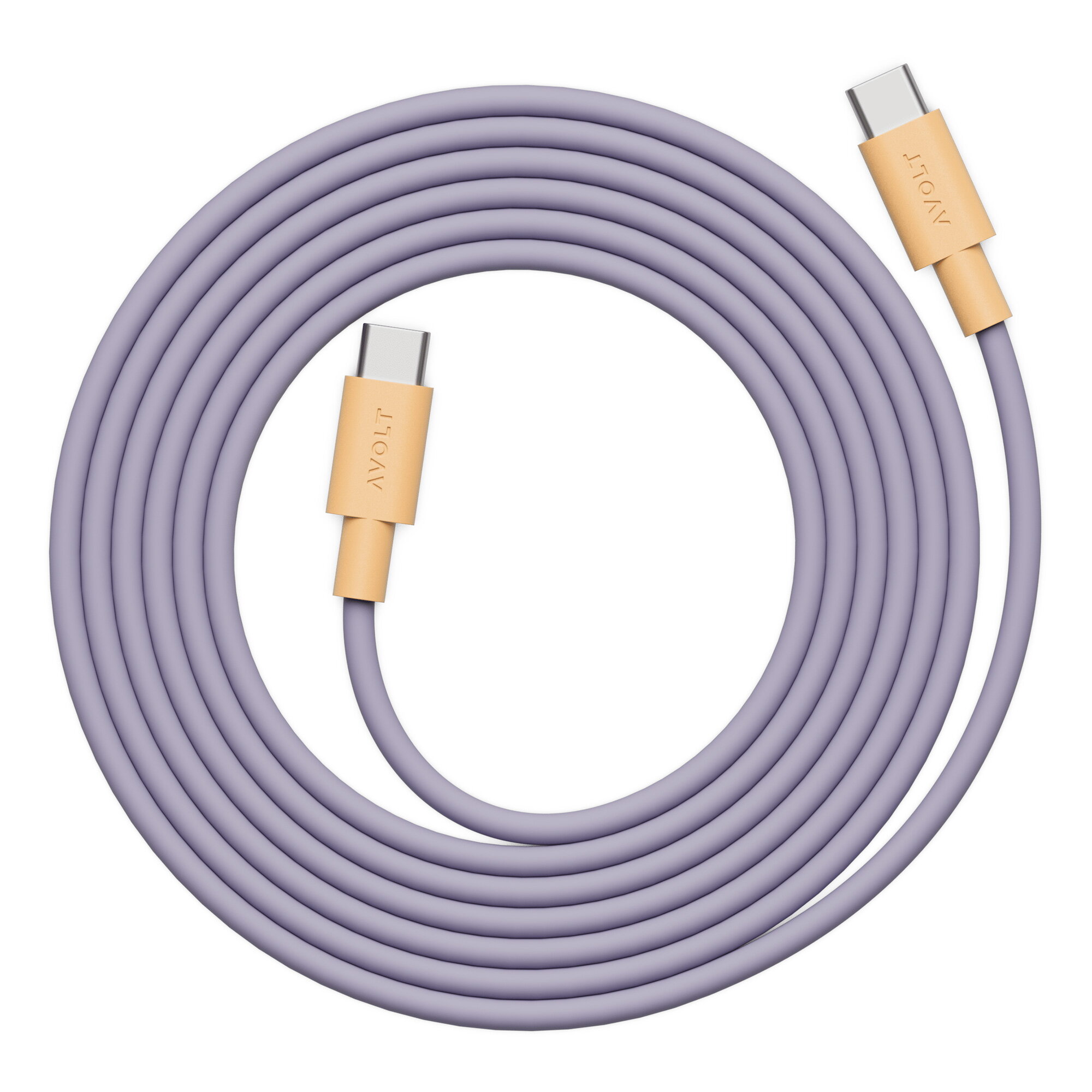 Avolt Cable 1 USB-C charging cable, 2 m, lavender glow, Avolt x Bauhaus ...