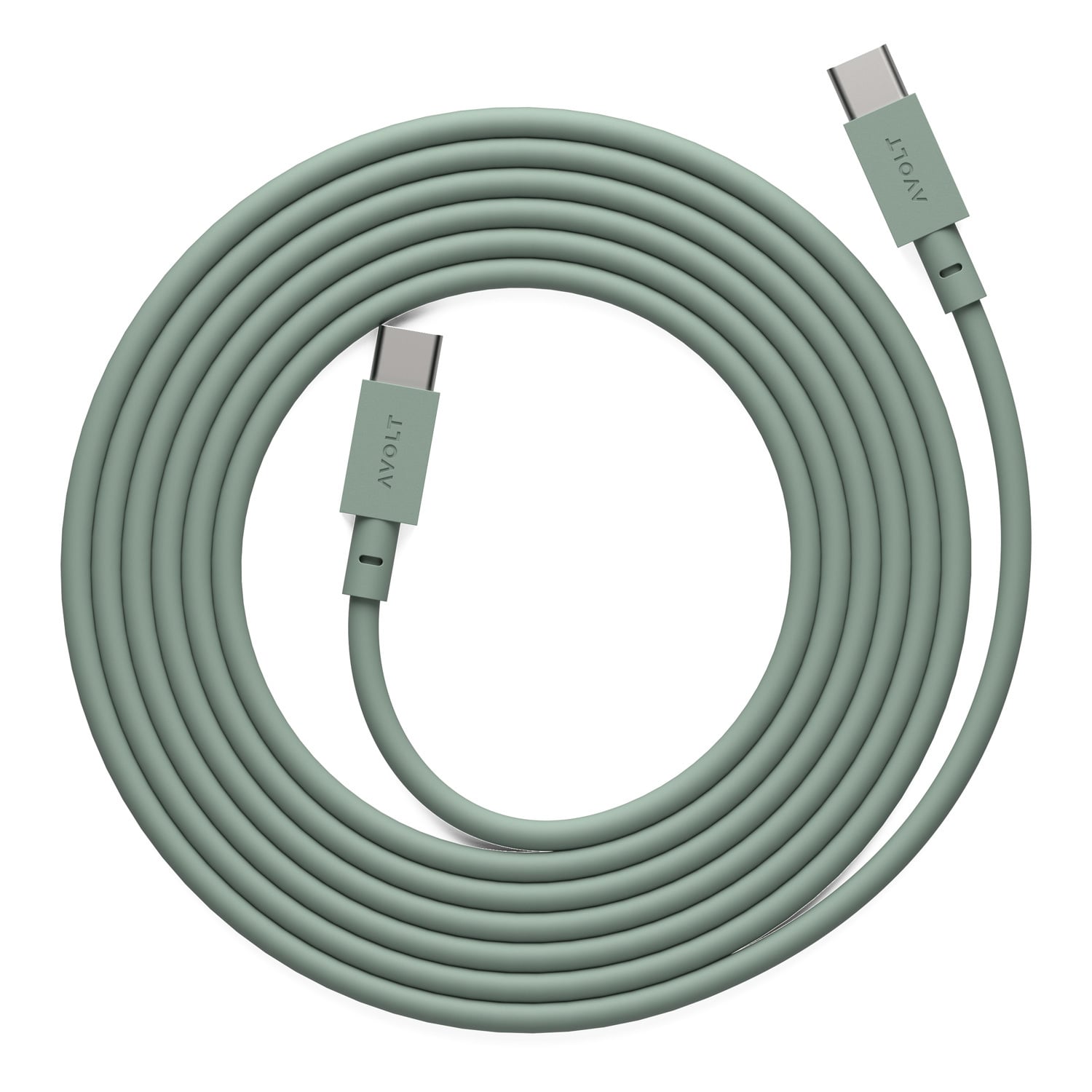 Avolt Cable 1 USB-C to USB-C charging cable, 2 m, oak green | Finnish ...