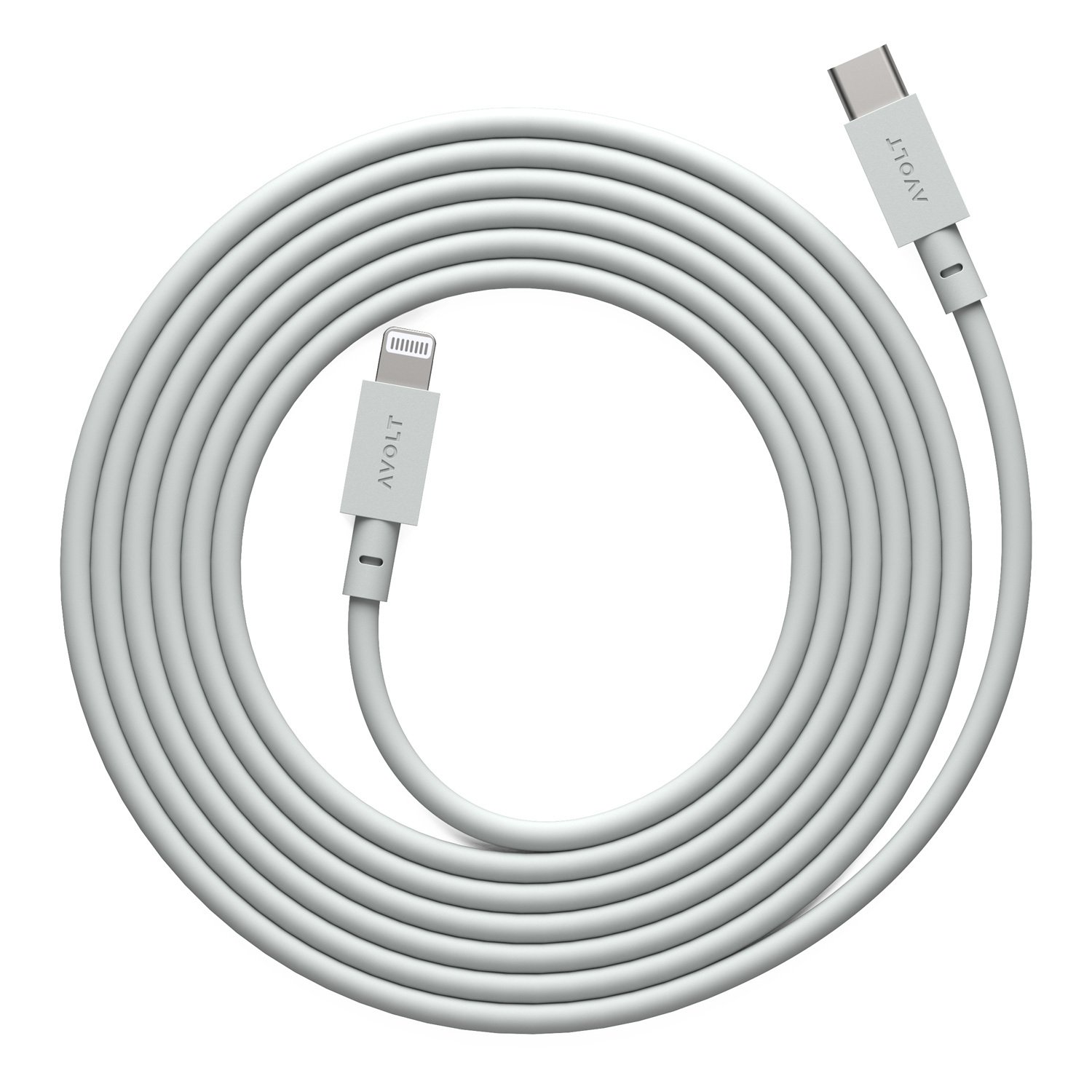 Avolt Cable 1 USB-C to Lightning charging cable , 2 m, Gotland grey ...