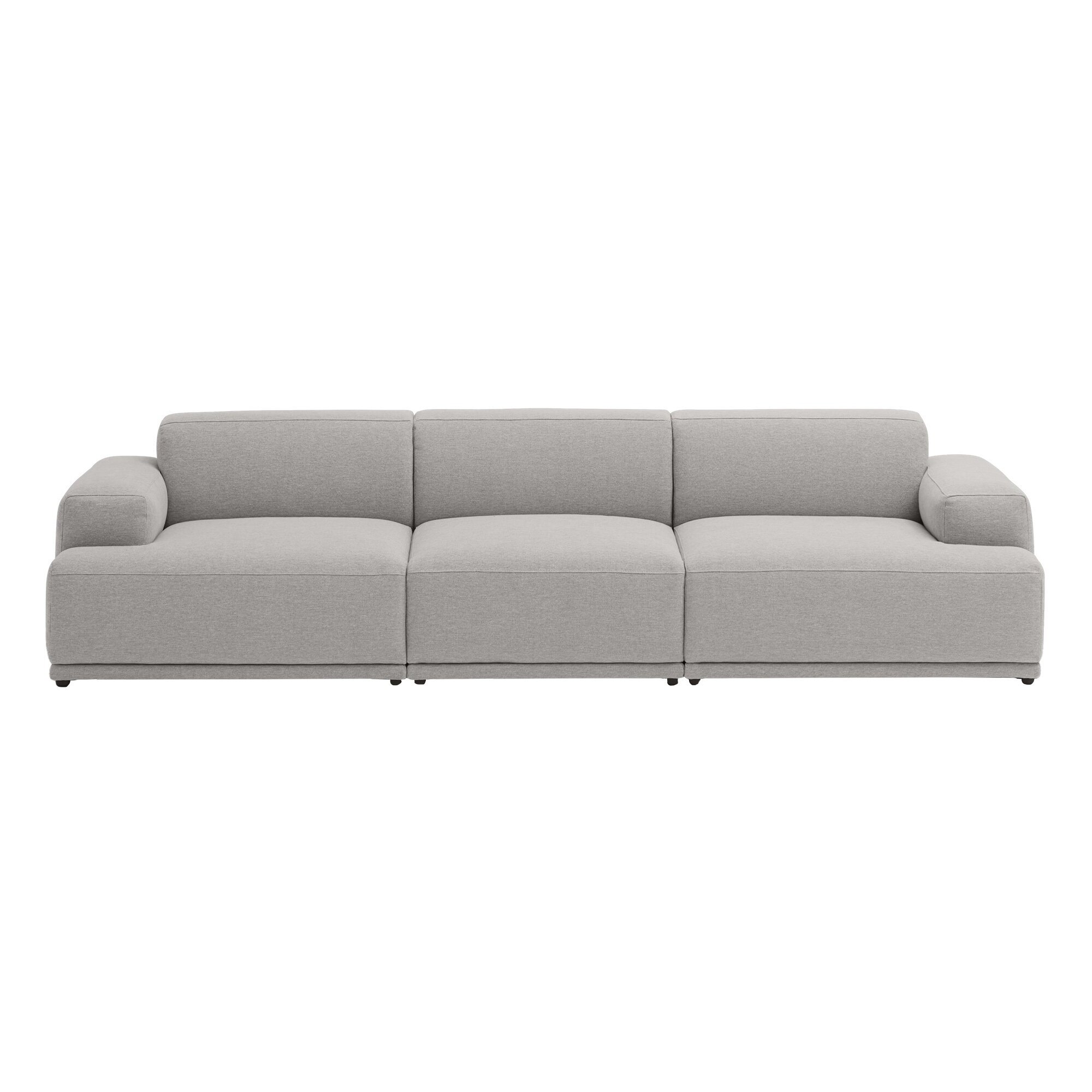 Muuto Connect Soft 3-seater sofa, Clay 12 light grey | Finnish Design ...