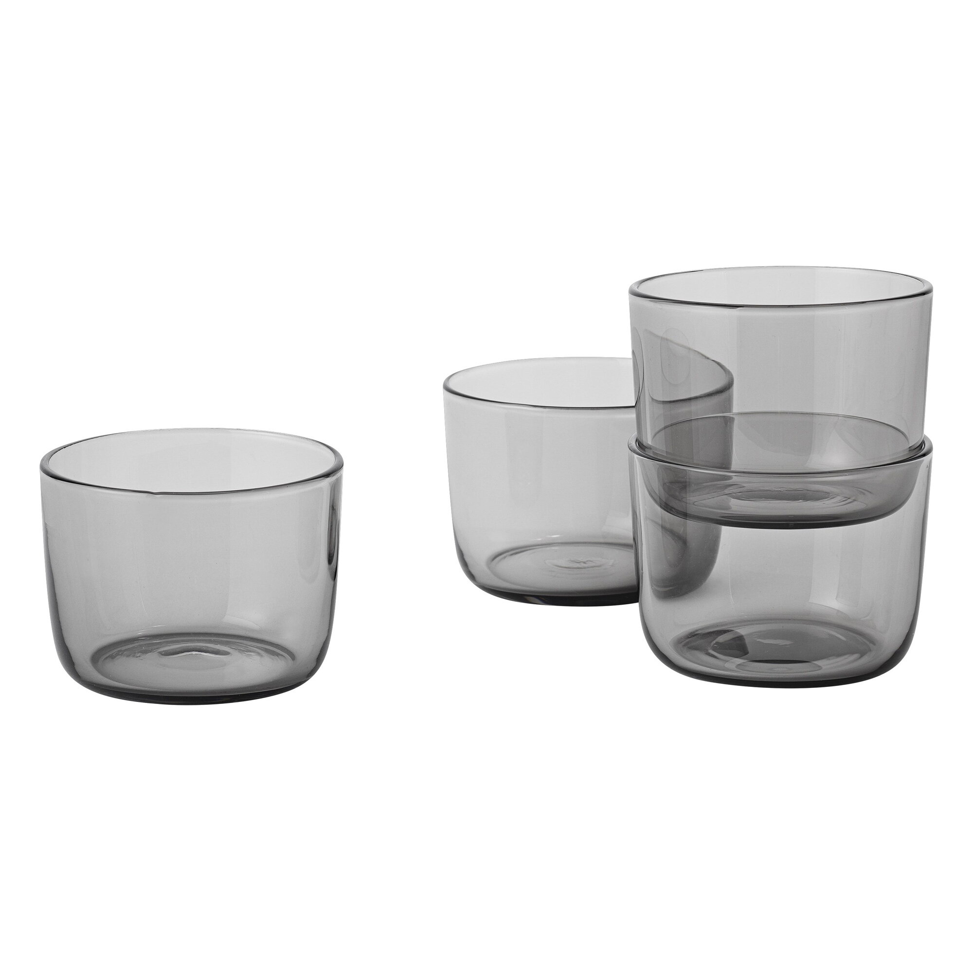 Muuto Corky verres, bas, ensemble de 4, gris | Finnish Design Shop