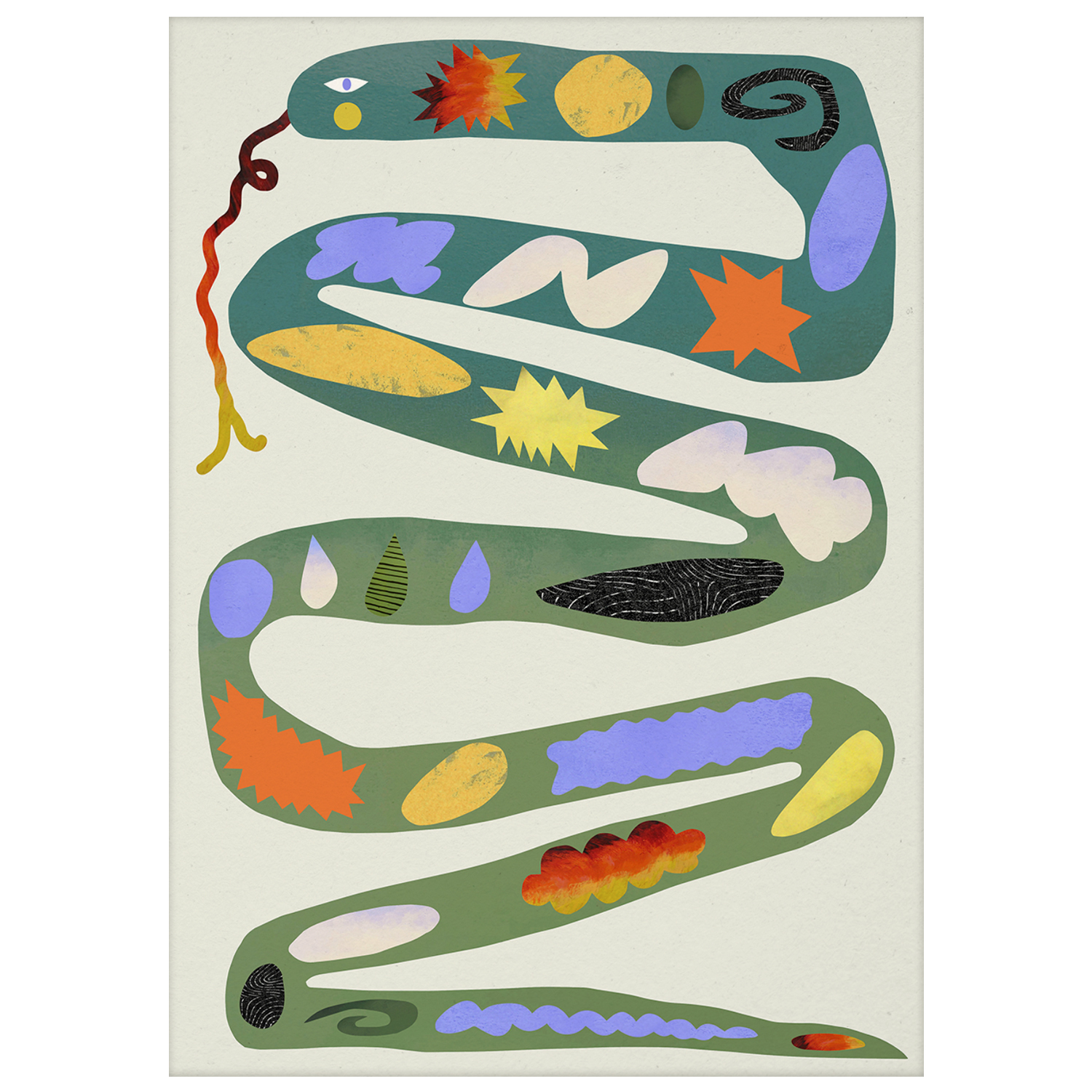 MADO Green Snake poster | Finnish Design Shop