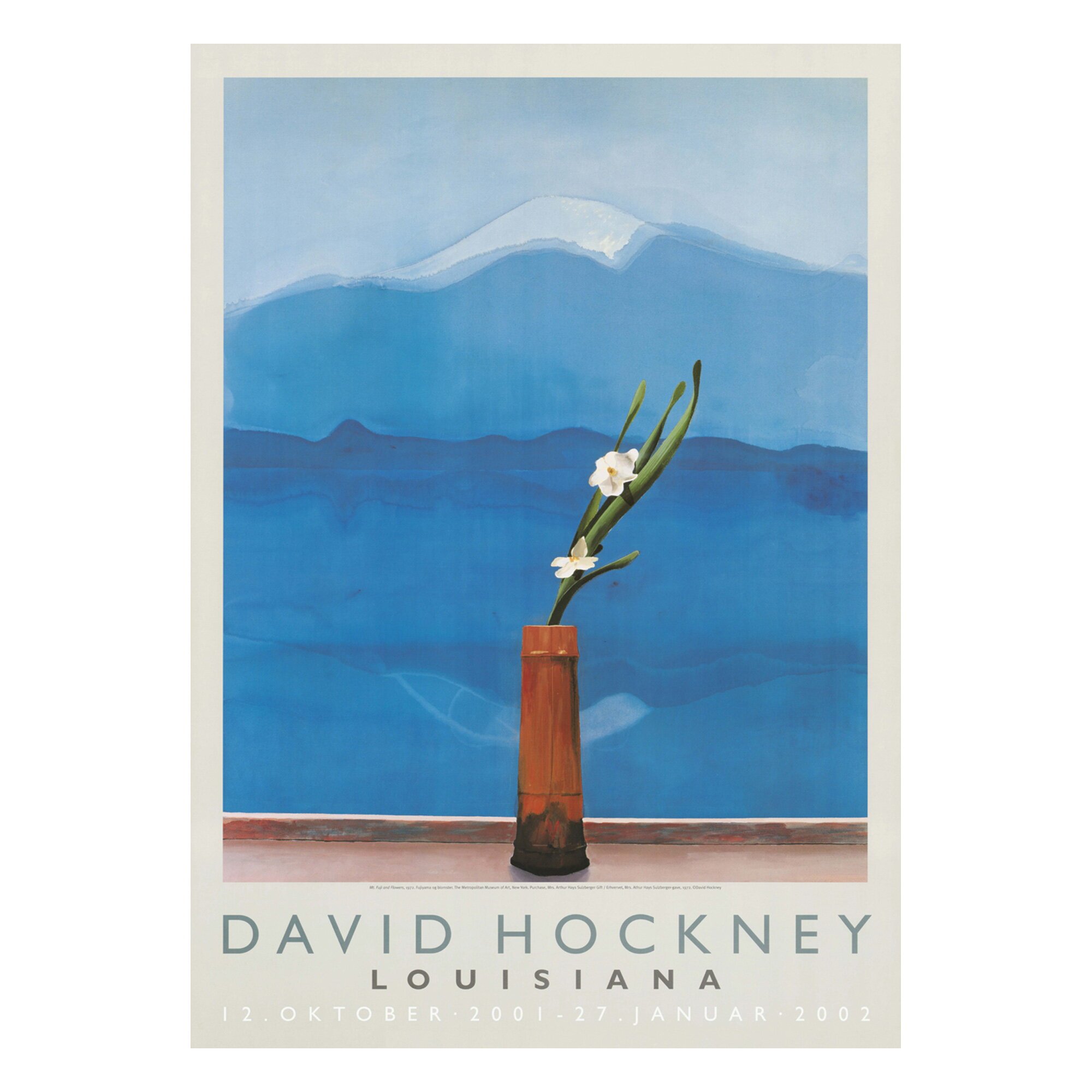 Louisiana Museum of Modern Art David Hockney - Mt. Fuji and Flowers, A1 poster | Finnish Design ...