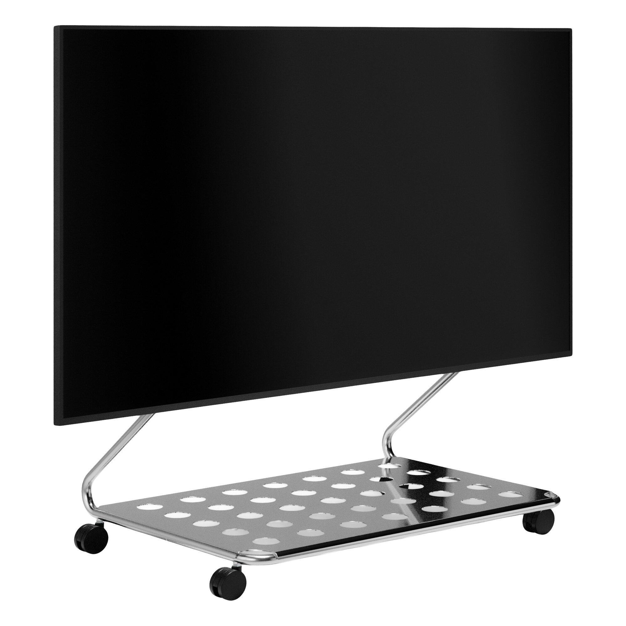 Pedestal Disco TV stand, chrome | Finnish Design Shop
