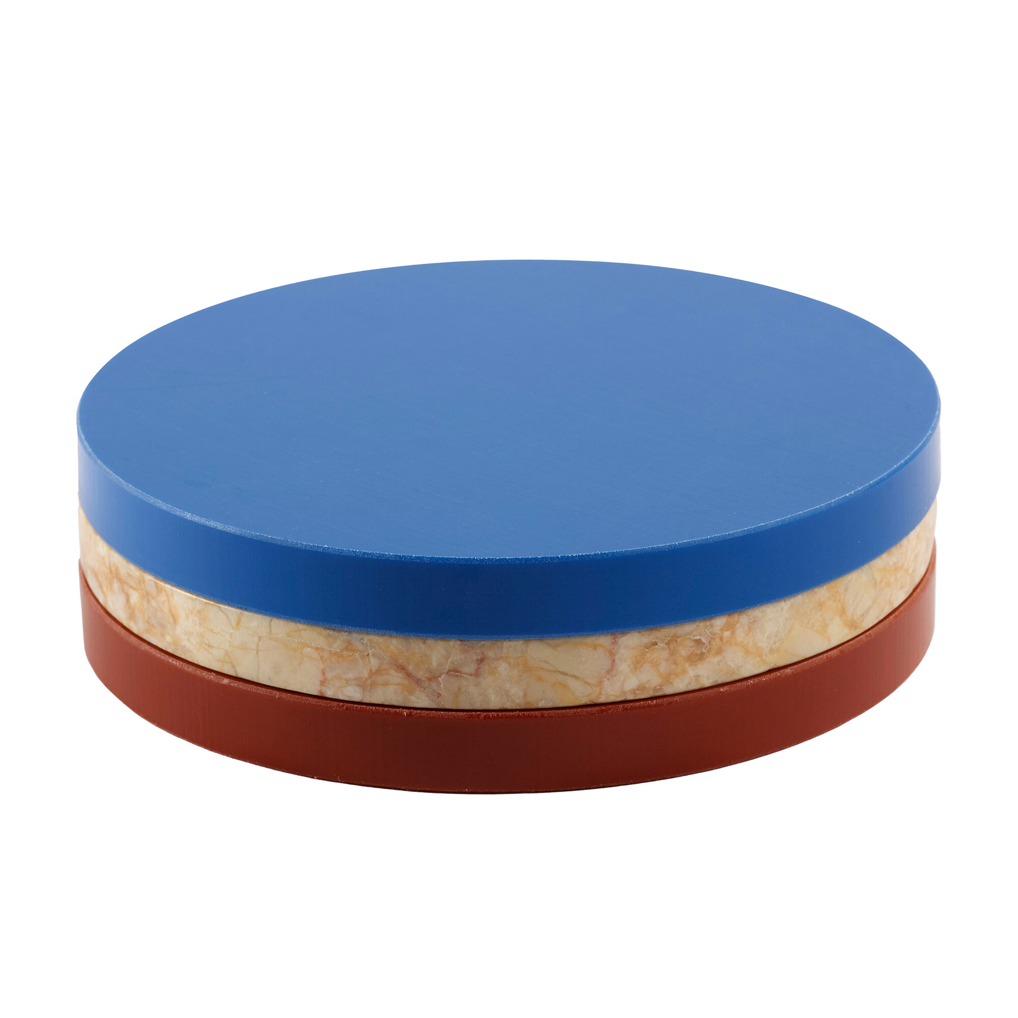 valerie_objects Three Circles tray set, 3 pcs, blue - pink - brown | Finnish Design Shop