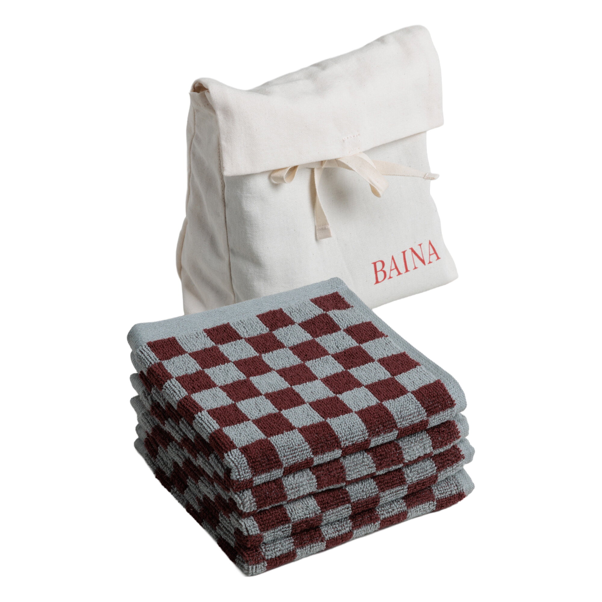 Baina Coffret cadeau 06, gant de toilette 30 x 30 cm, 4 pcs, ciment ...