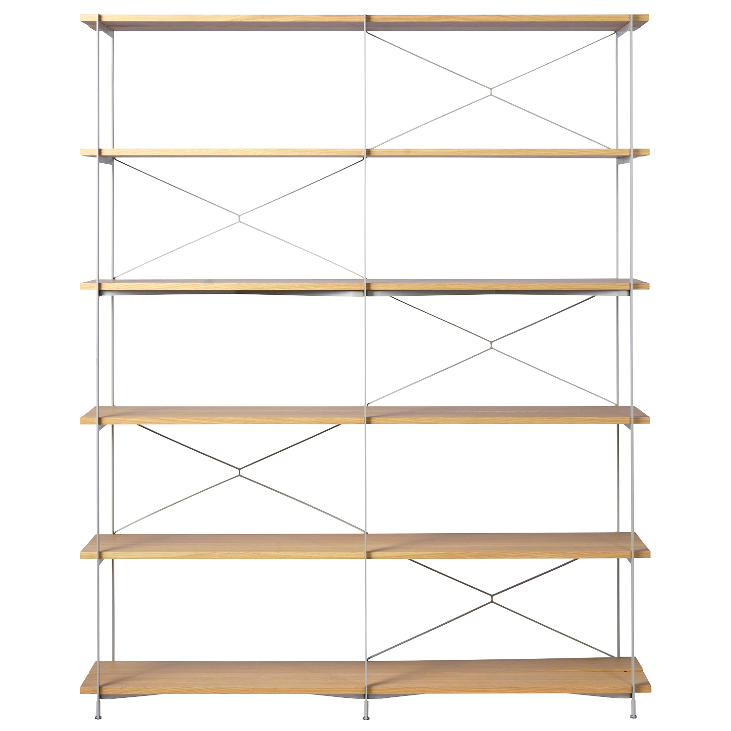 FDB Møbler A91 Nordhavn bookcase, 148 x 182 cm cm, oak - silk grey ...