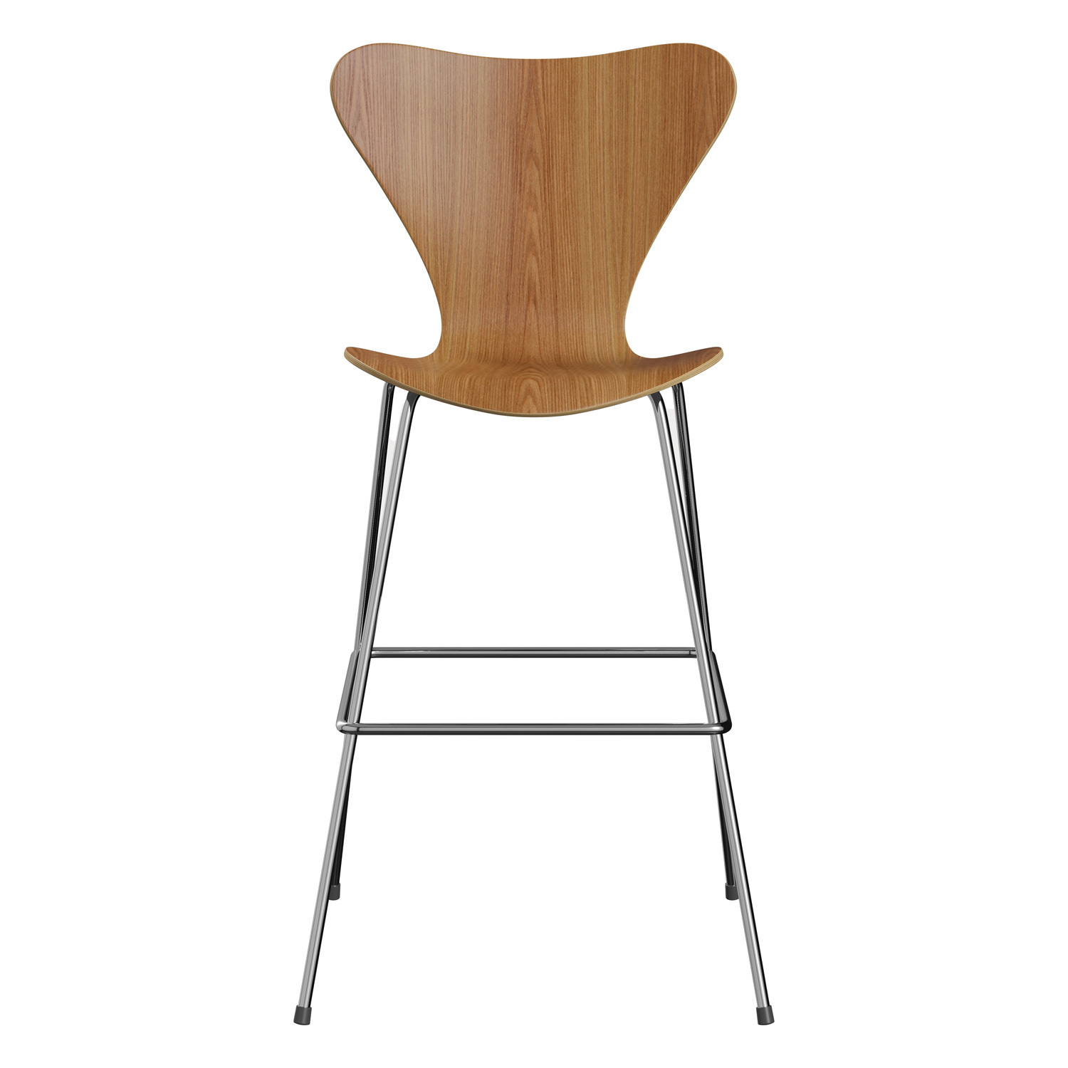 Fritz Hansen Series 7 3197 bar stool, chrome - elm veneer | Finnish ...