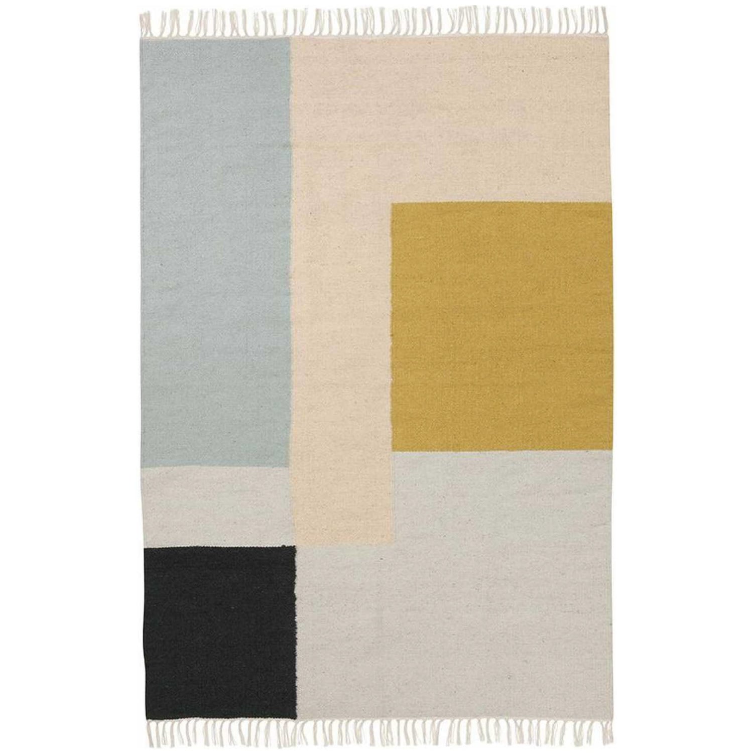 Ferm Living Kelim rug, Squares, 160 x 250 cm | Finnish Design Shop UK