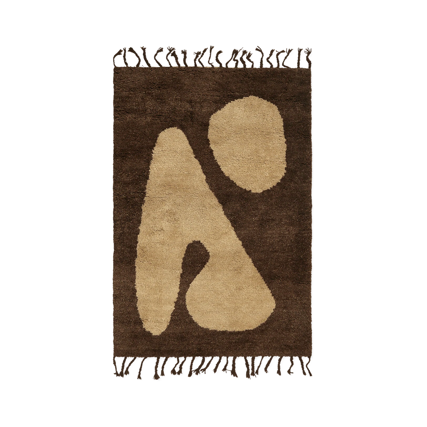 Ferm Living Abstract rug, 80 x 120 cm, brown - off white | Finnish ...