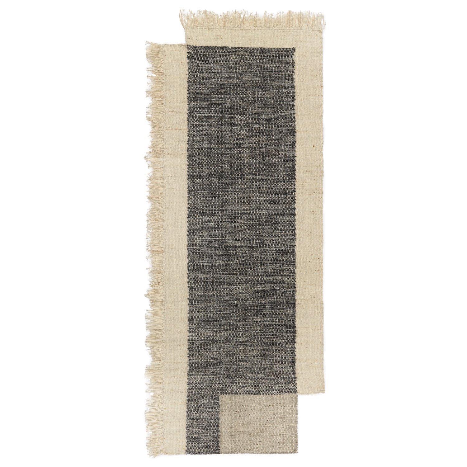 Ferm Living Counter rug, 80 x 200 cm, charcoal - off-white | Finnish ...