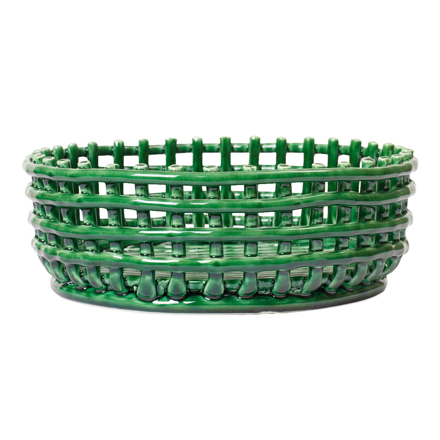 Ferm Living Ceramic centerpiece, emerald green | Finnish Design Shop