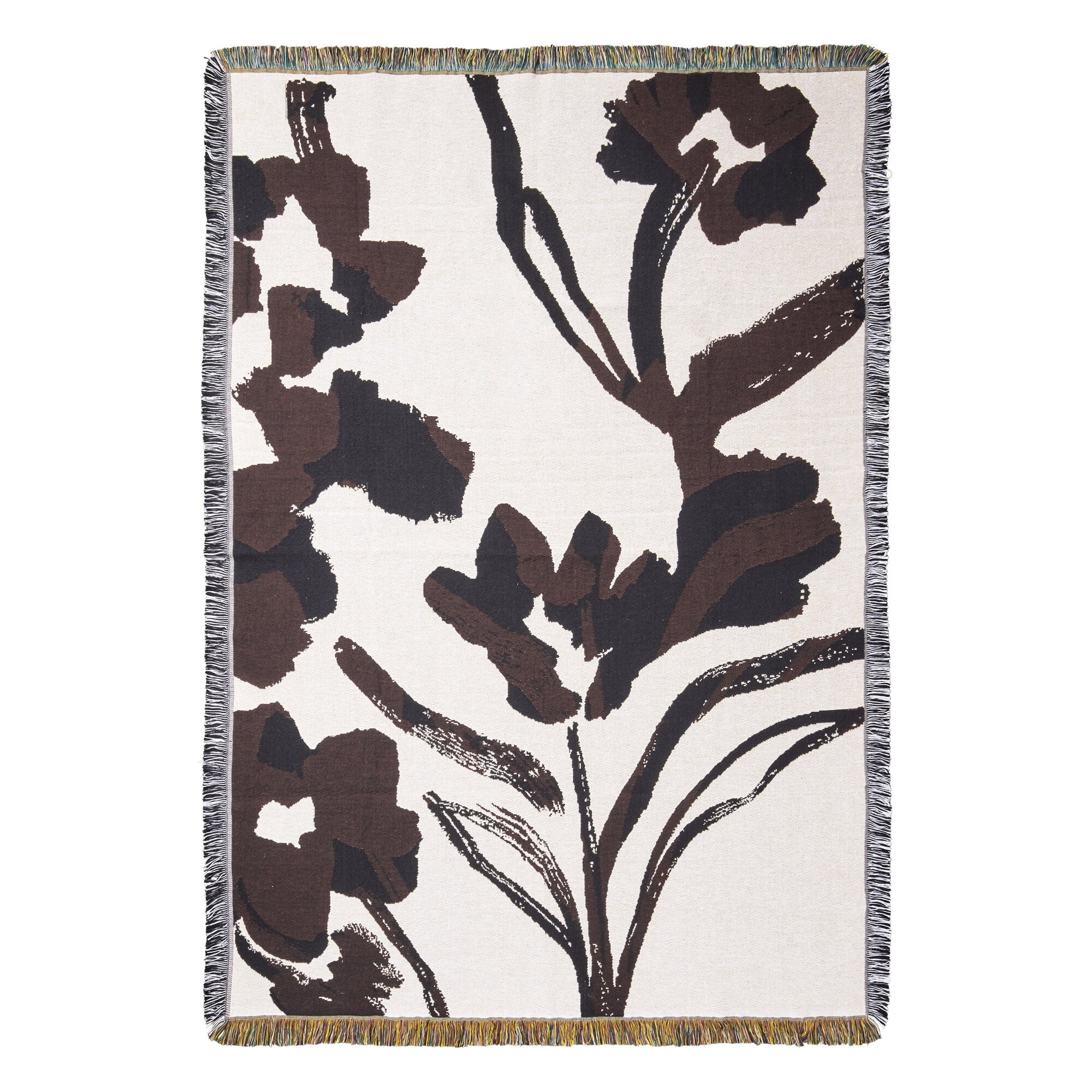 Ferm Living Cilla tapestry blanket, 120 x 70 cm, off-white - dark grape ...