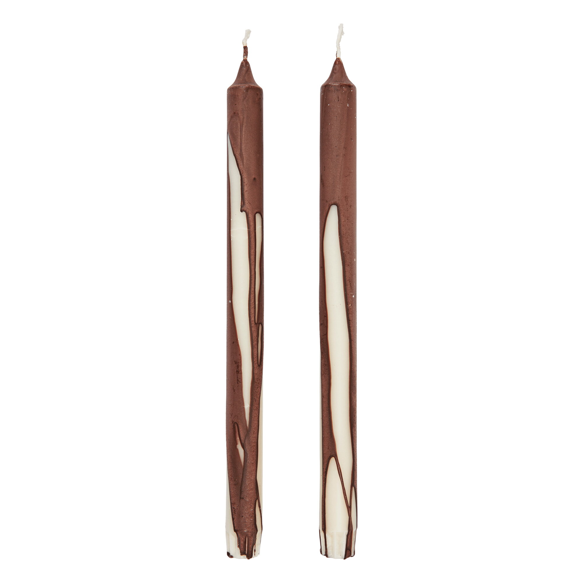 Ferm Living Dryp candle, set of 2, dark chocolate | Finnish Design Shop